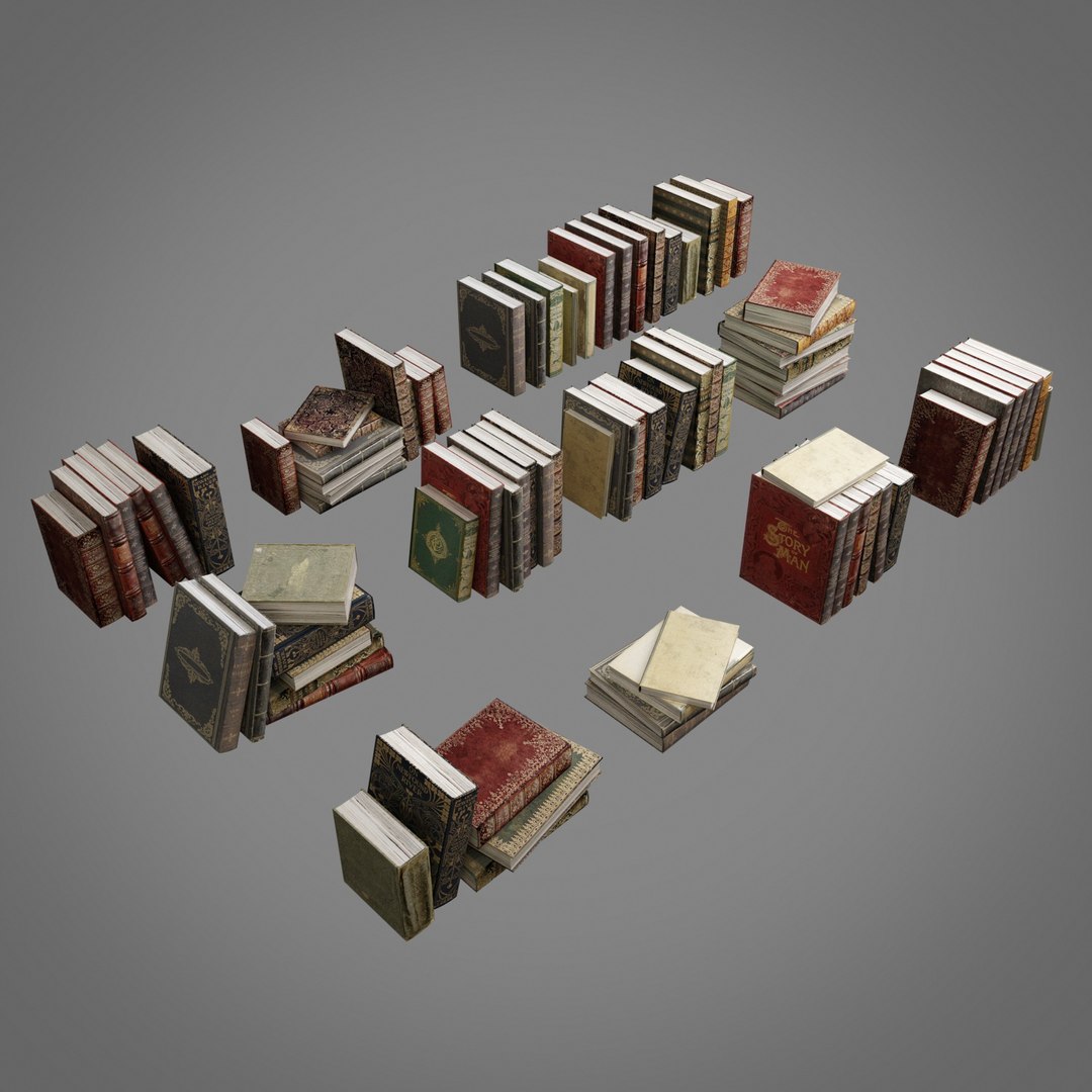 3D old books pack 001 - TurboSquid 1208292