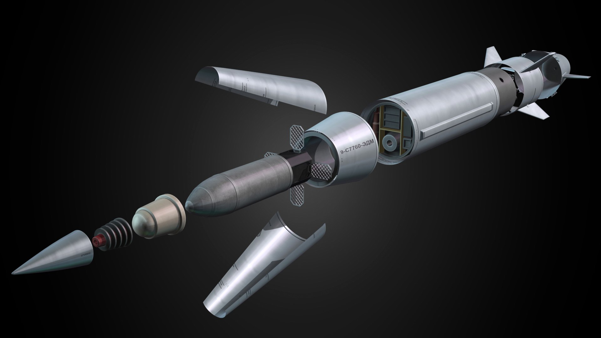 3D Kh-47M2 Kinzhal Missile - TurboSquid 2306155