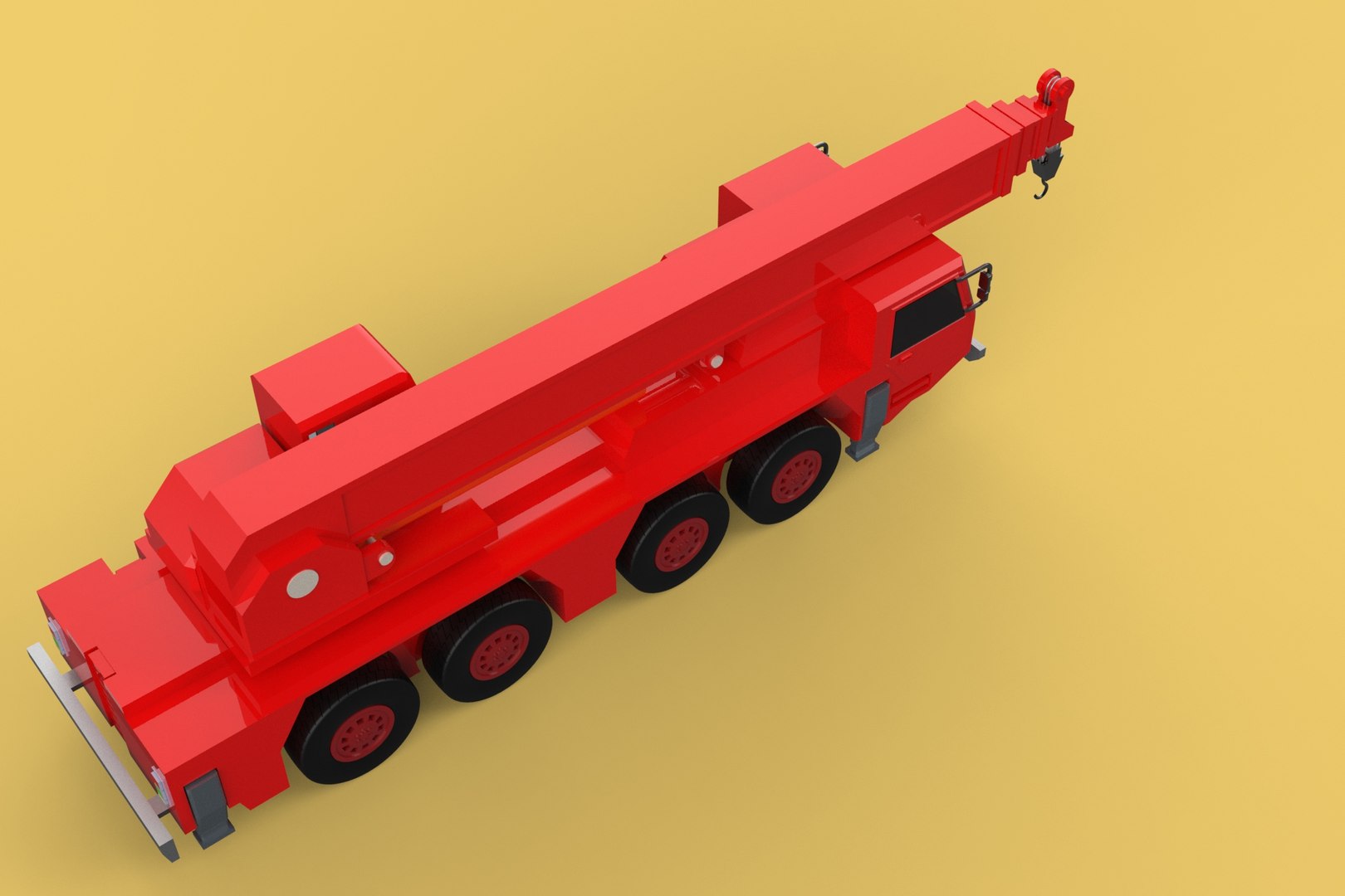 ALL-TERRAIN TELESCOPIC MOBILE CRANE CRAWLER LIFTING JIB TRUCK 3D Model ...