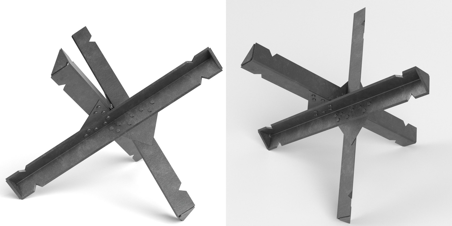 3D Czech Hedgehog Anti-tank Obstacle 2 - TurboSquid 2121105