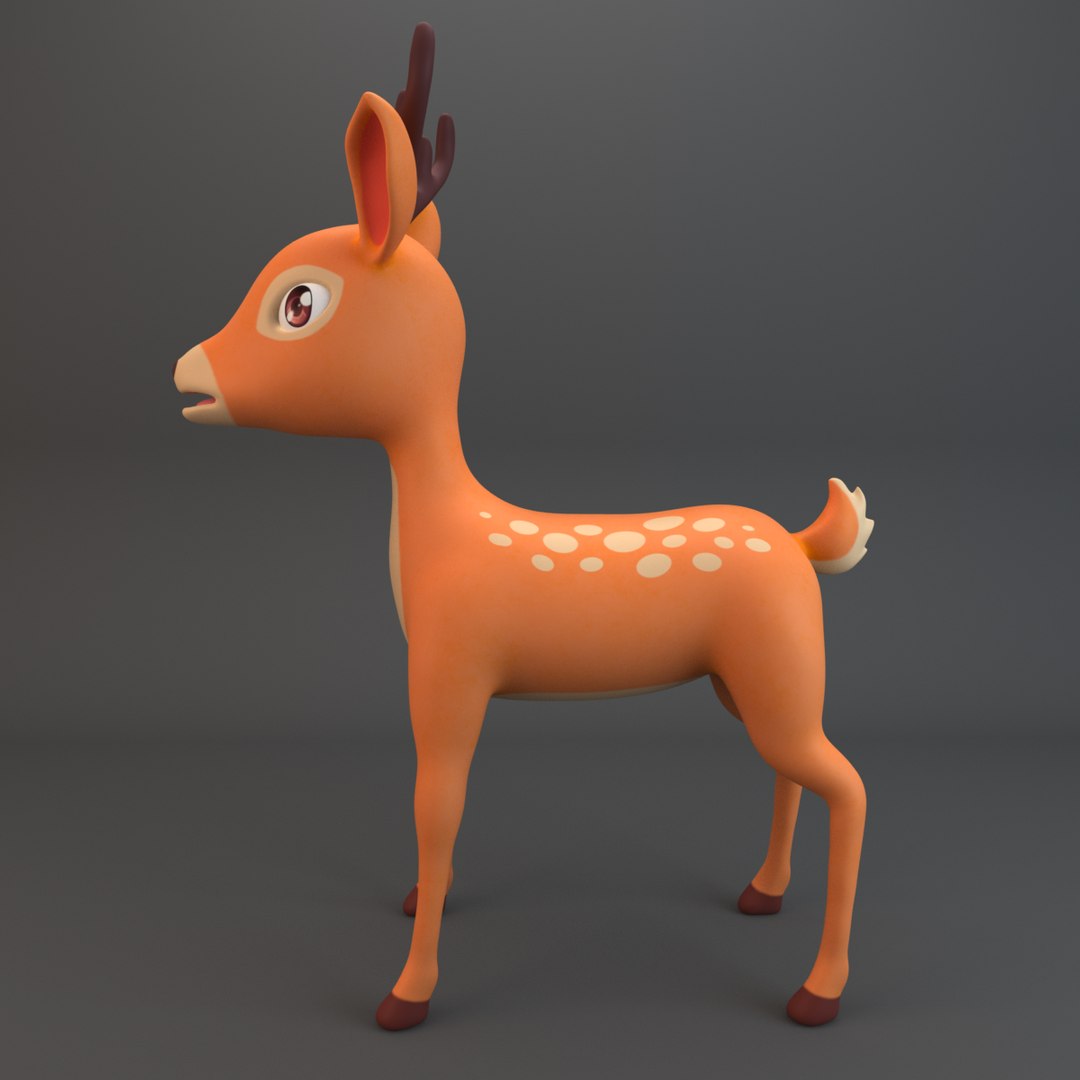 Deer Cartoon 3D Model - TurboSquid 1586766