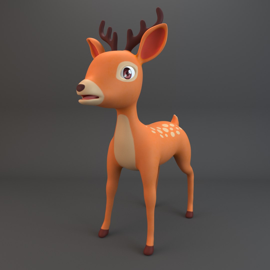 Deer Cartoon 3D Model - TurboSquid 1586766