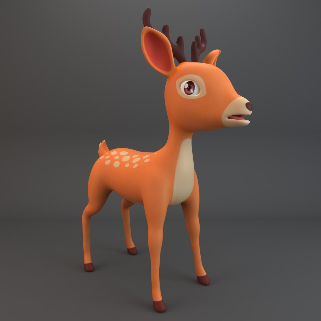 Deer Cartoon 3D Model - TurboSquid 1586766
