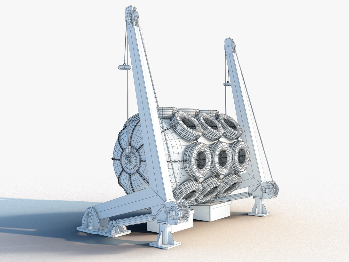 3D Floating Pneumatic Fender Davit - TurboSquid 1589939