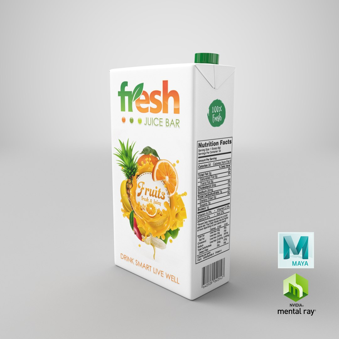 Juice Box 3D Model - TurboSquid 1591799