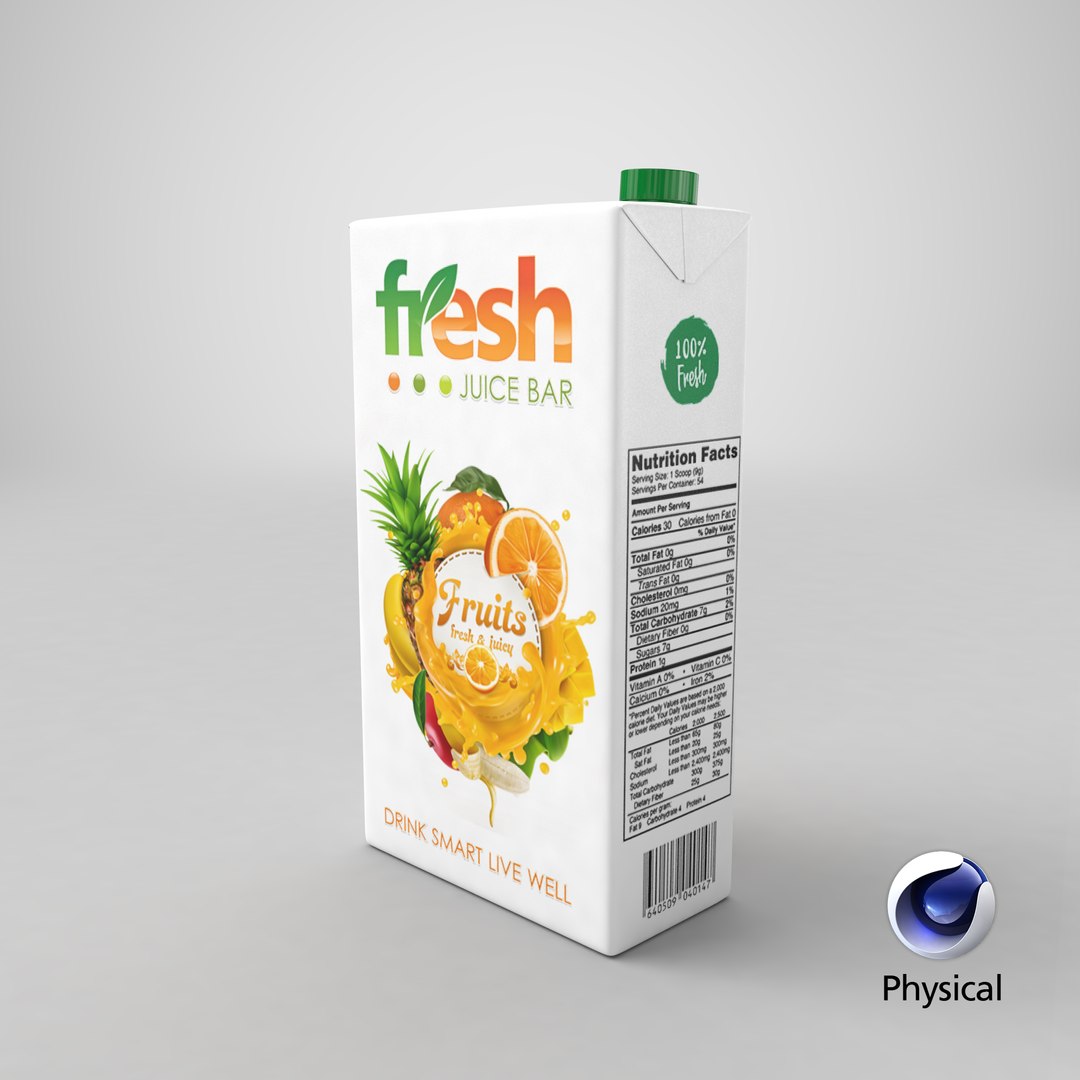 Juice Box 3D Model - TurboSquid 1591799