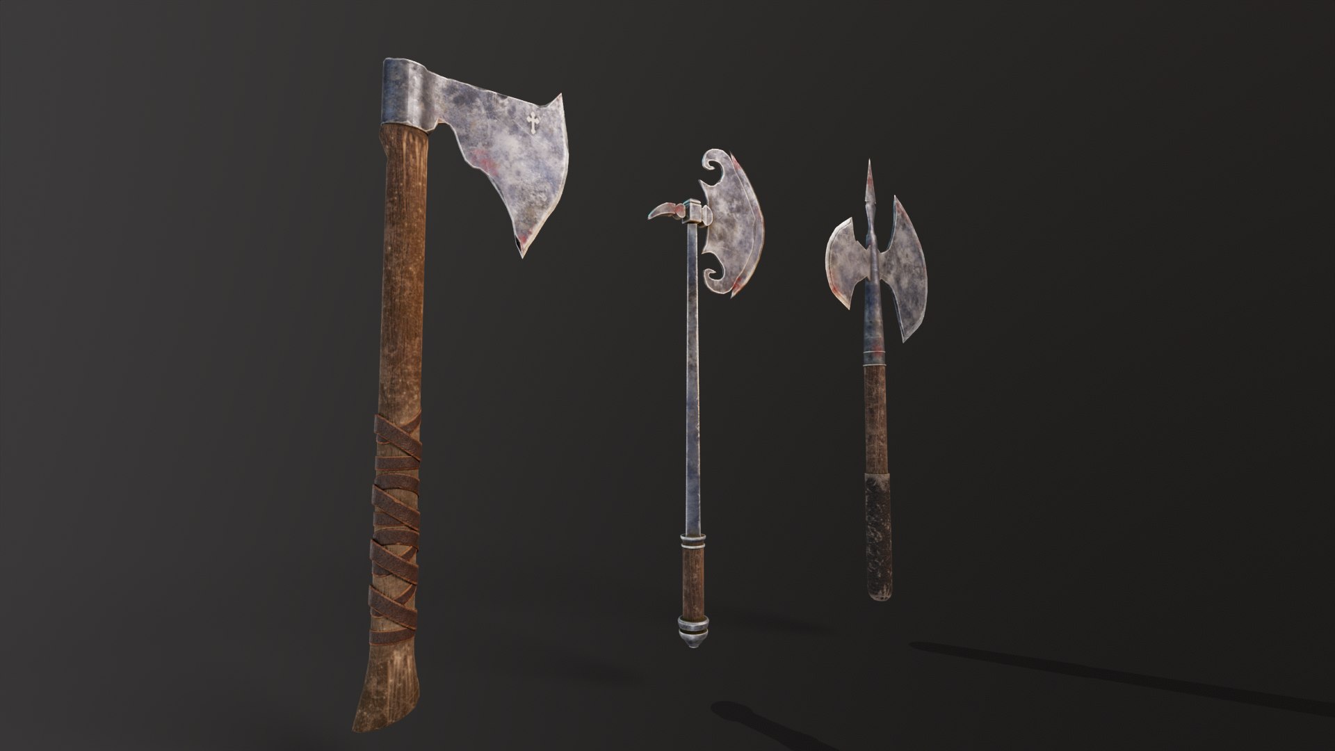3D Medieval Axes Model - TurboSquid 2355143