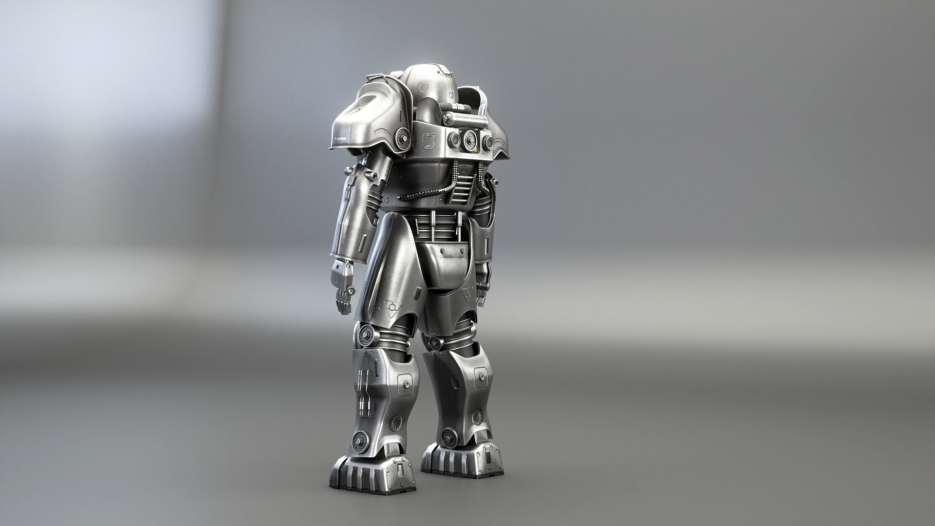 Post Apocalyptic Power Armor TV-2 3D Model - TurboSquid 2225985