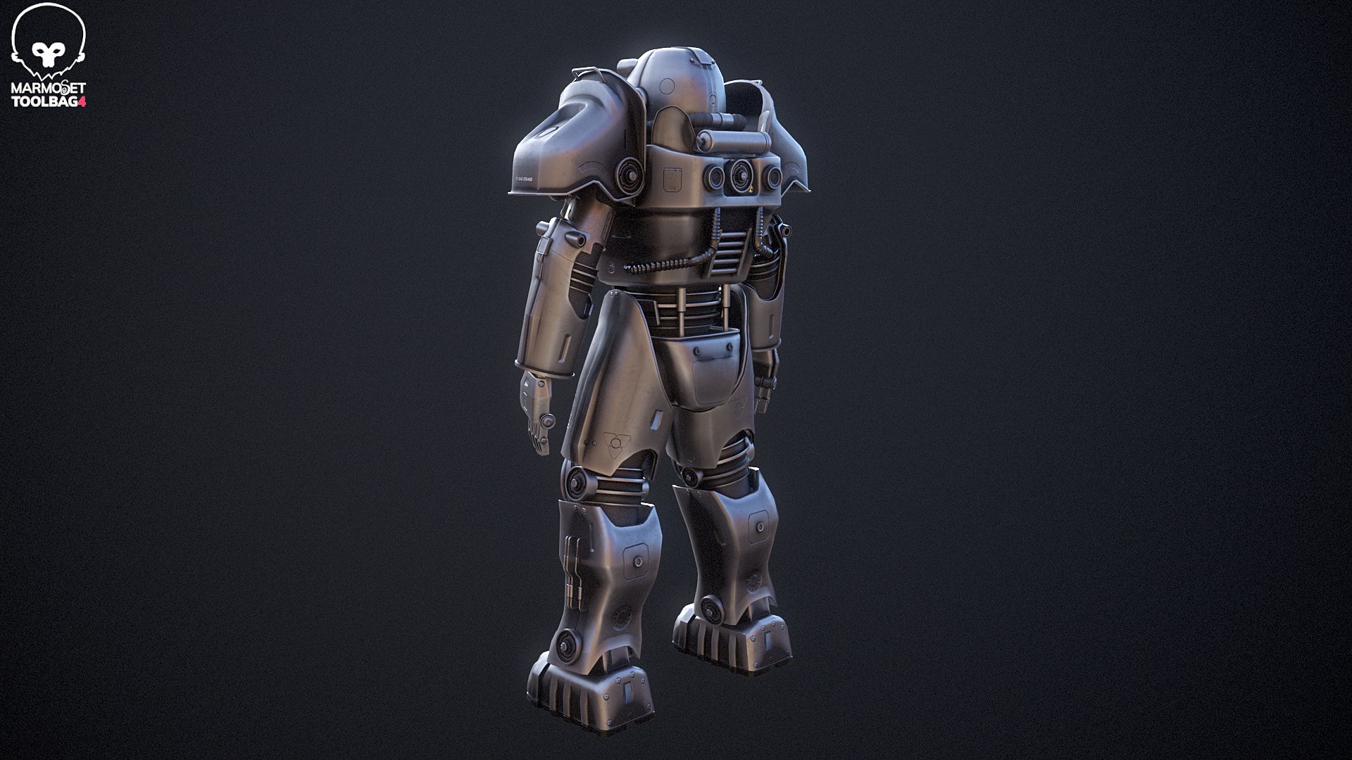 Post Apocalyptic Power Armor TV-2 3D Model - TurboSquid 2225985