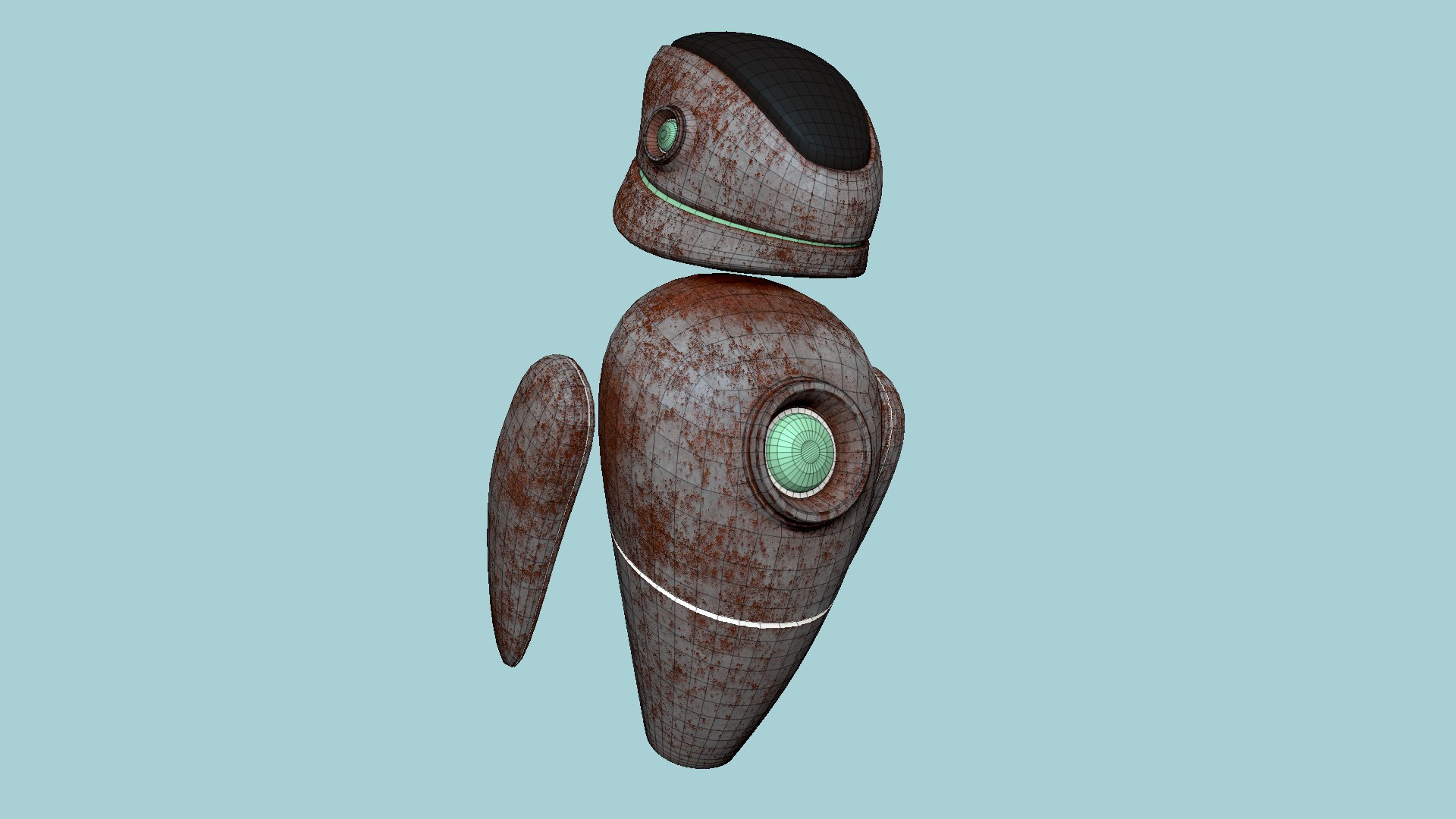 3D Flying Robot 05 Destroyed Rust - Character SciFi Design - TurboSquid ...