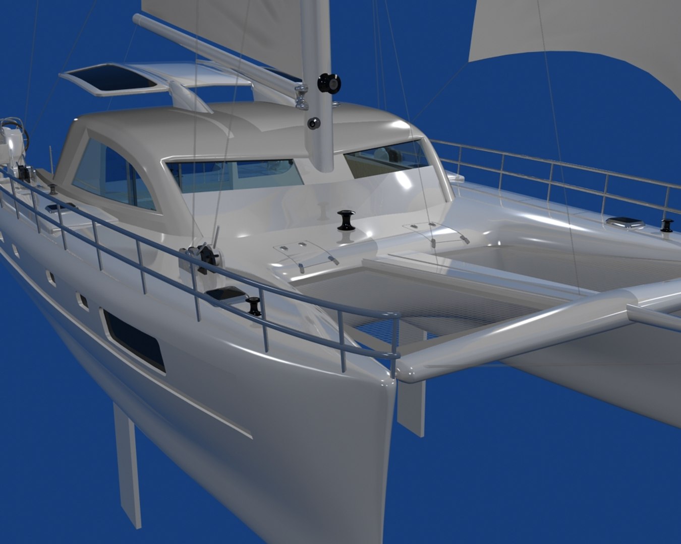Boat Catamaran 3d Obj