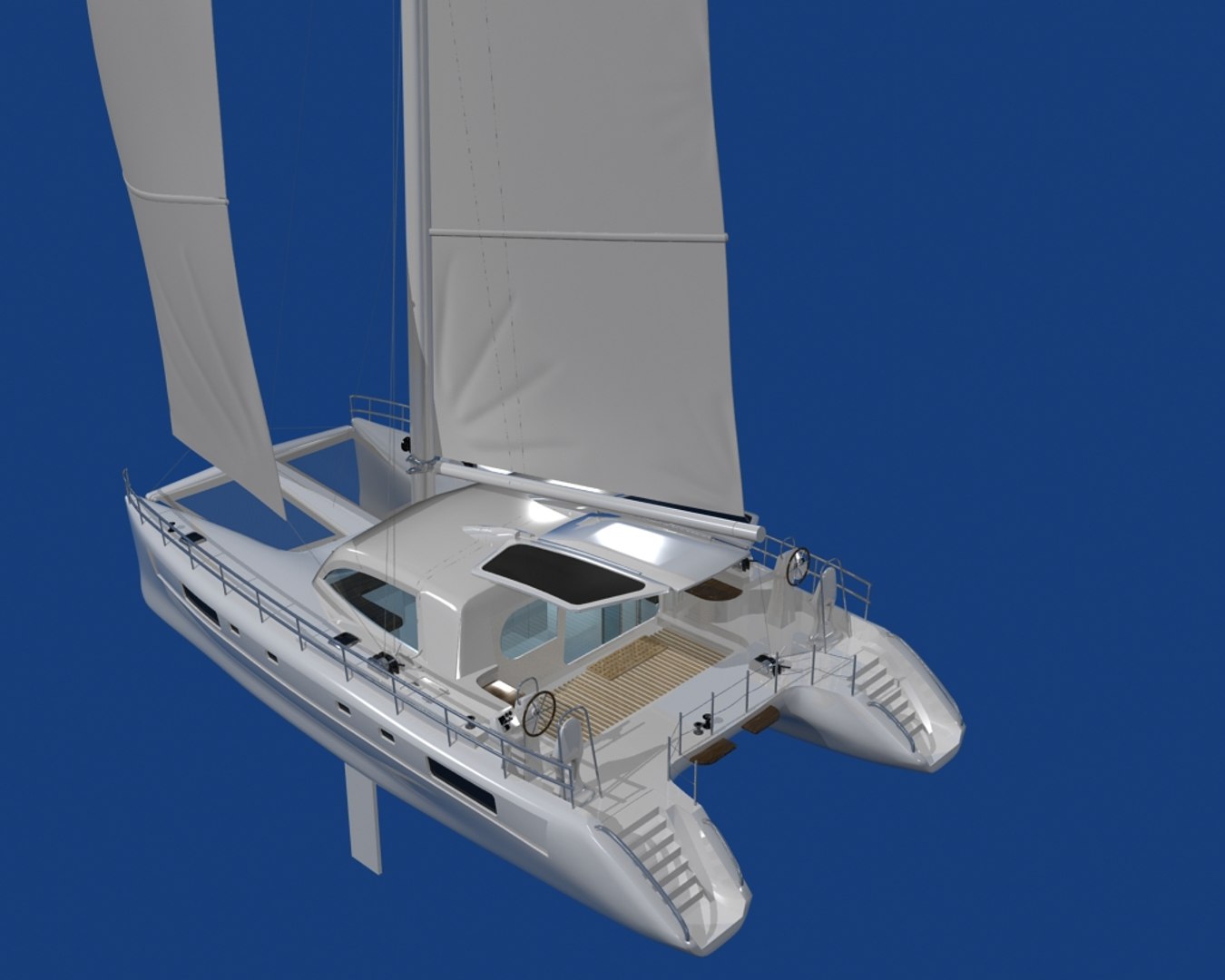 Boat Catamaran 3d Obj