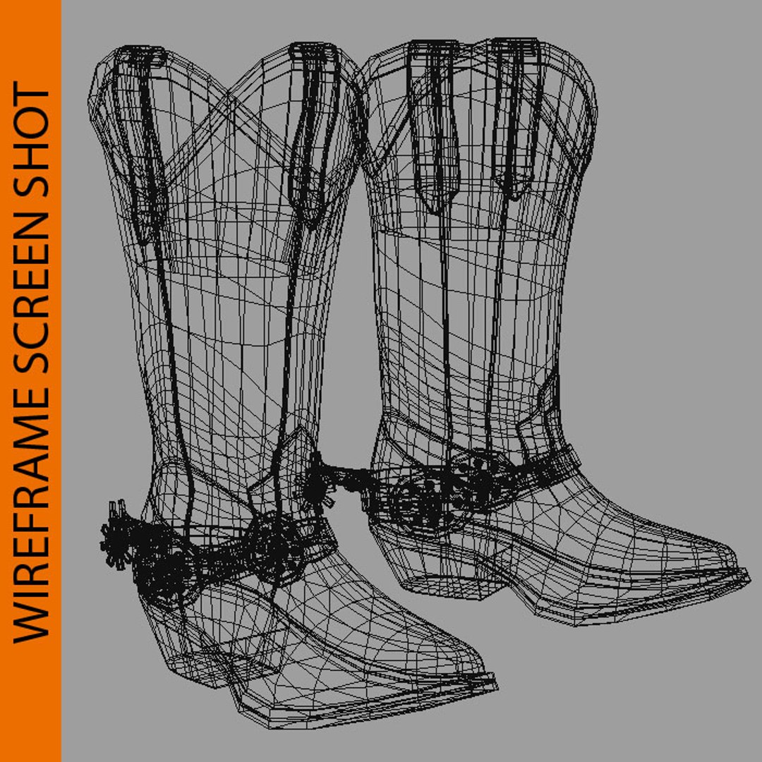 3d Cowboy Boot Model