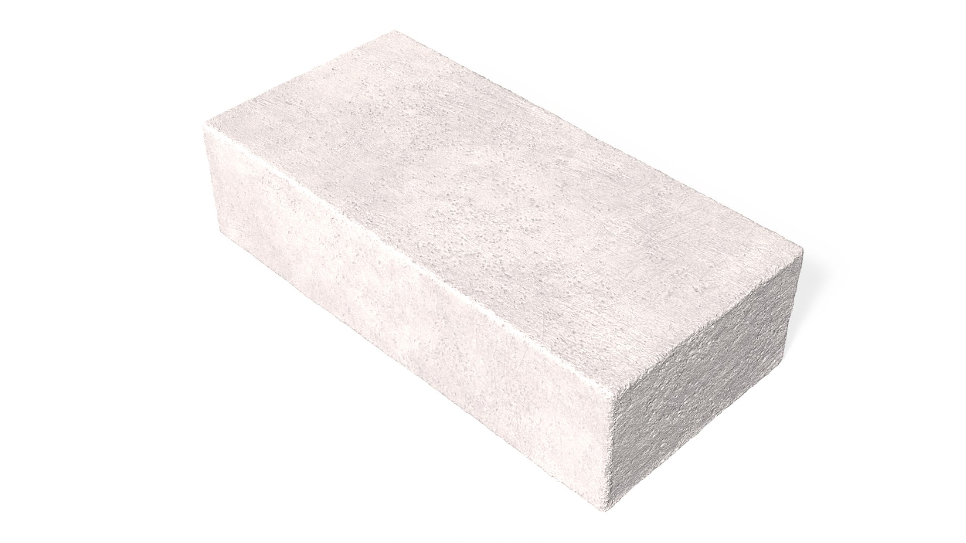 3D White Solid Sand Lime Brick - TurboSquid 2146078