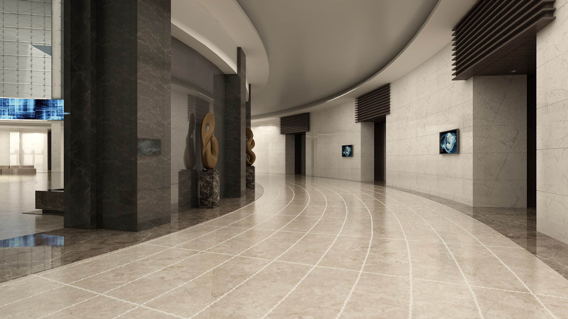3D Modern Hall 43 - TurboSquid 2209829