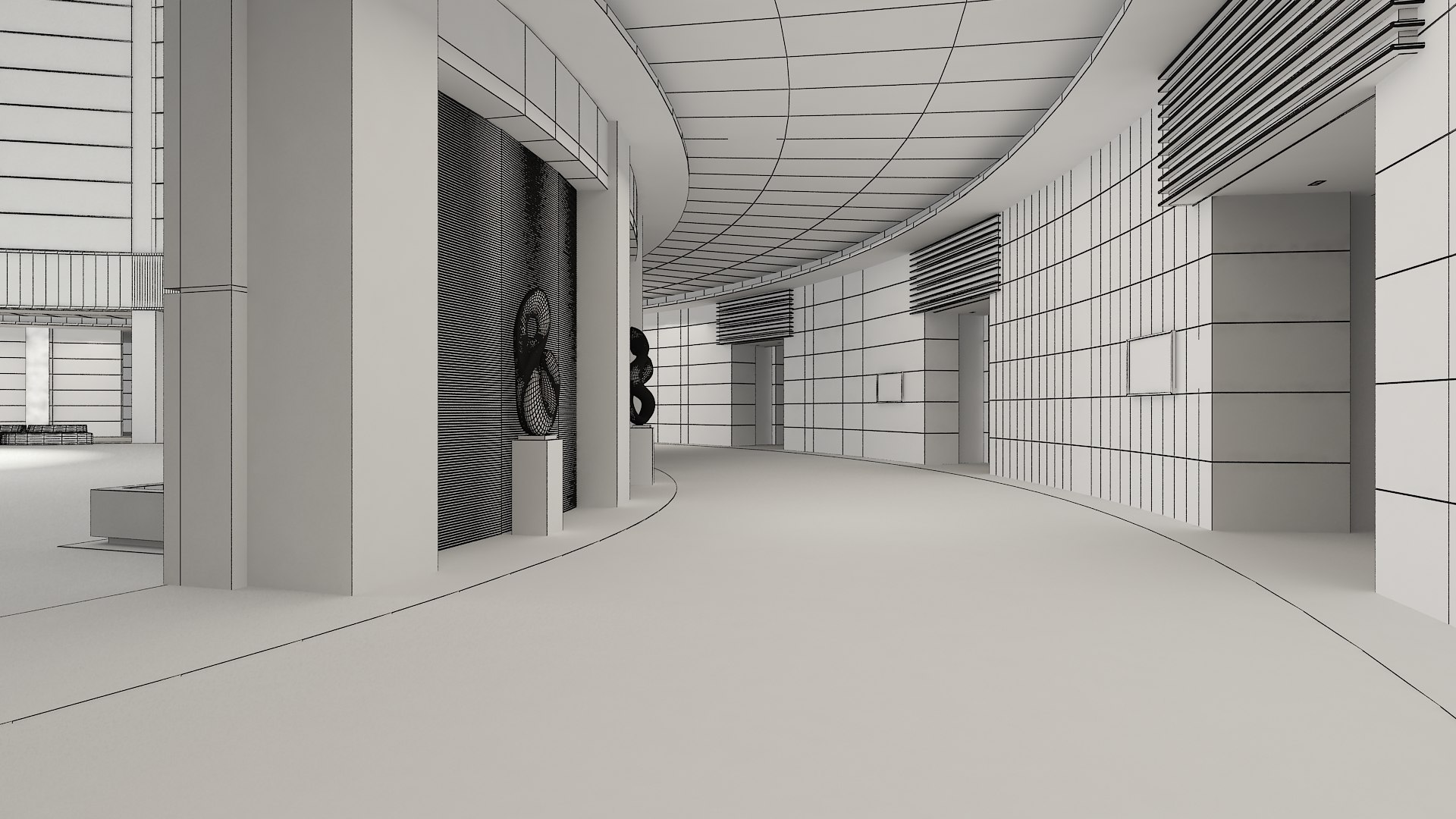 3D Modern Hall 43 - TurboSquid 2209829