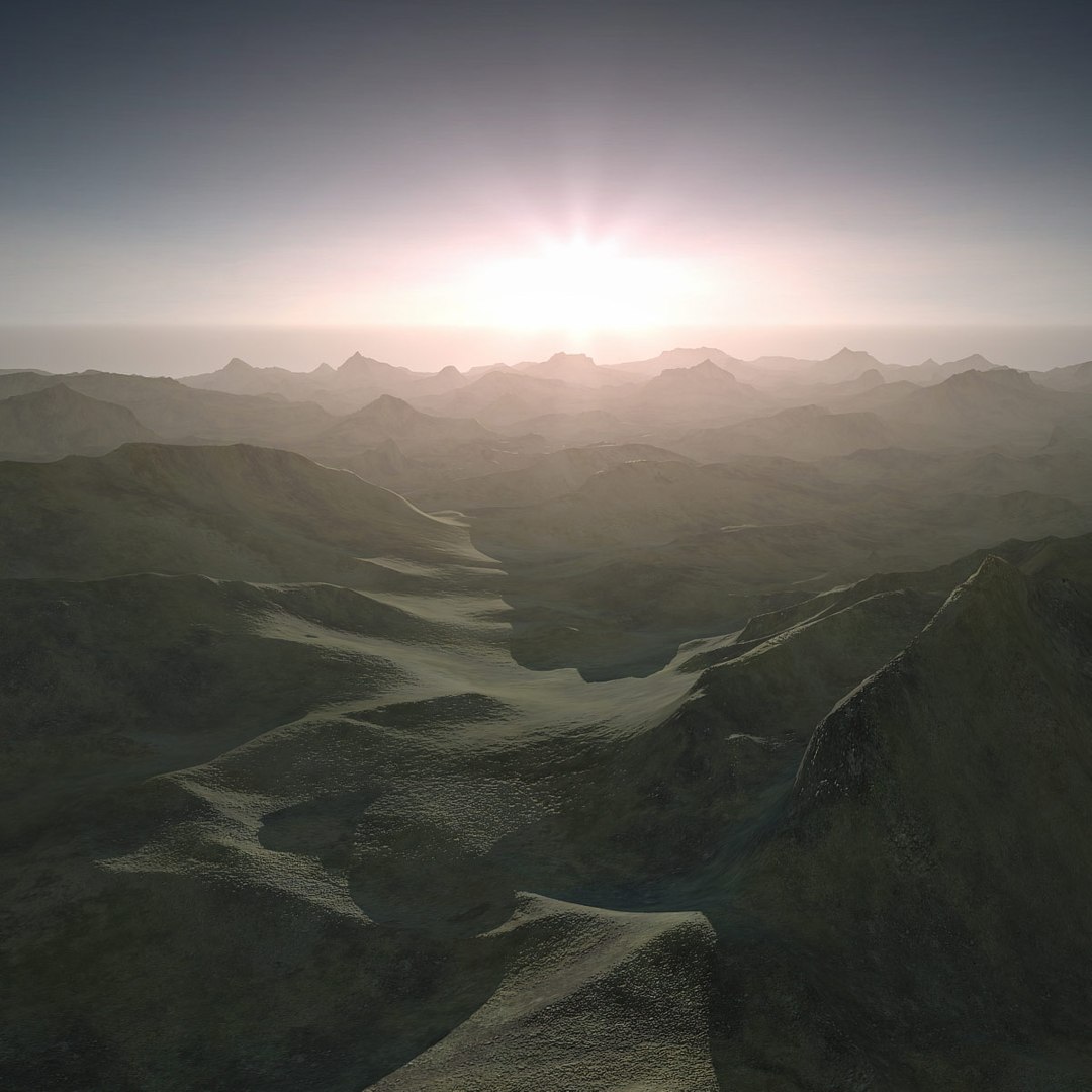 scene terrain landscape 3d model