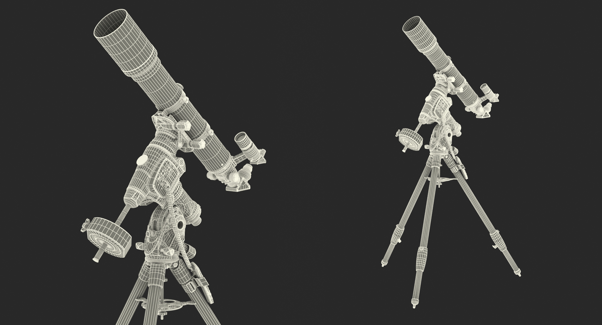Refractor Telescope Mount Tripod 3D Model - TurboSquid 1336983