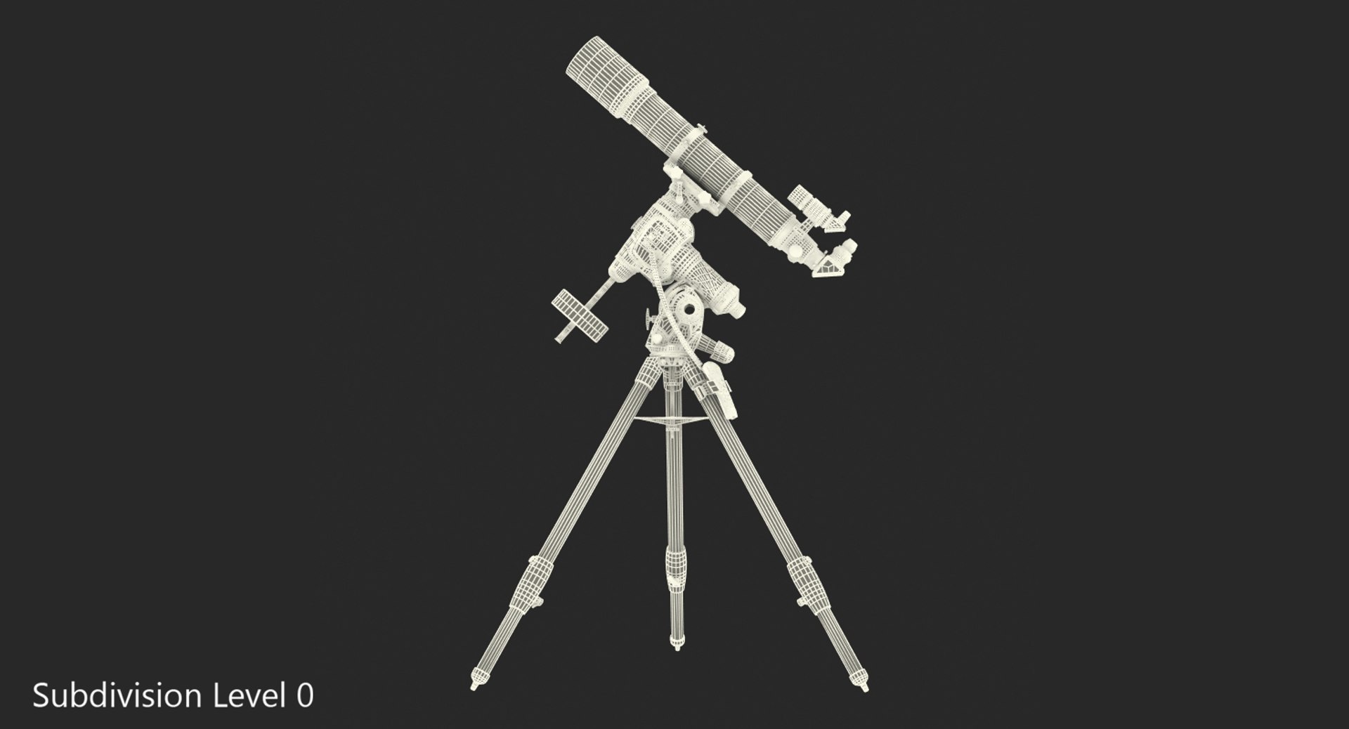 Refractor telescope mount tripod 3D model - TurboSquid 1336983