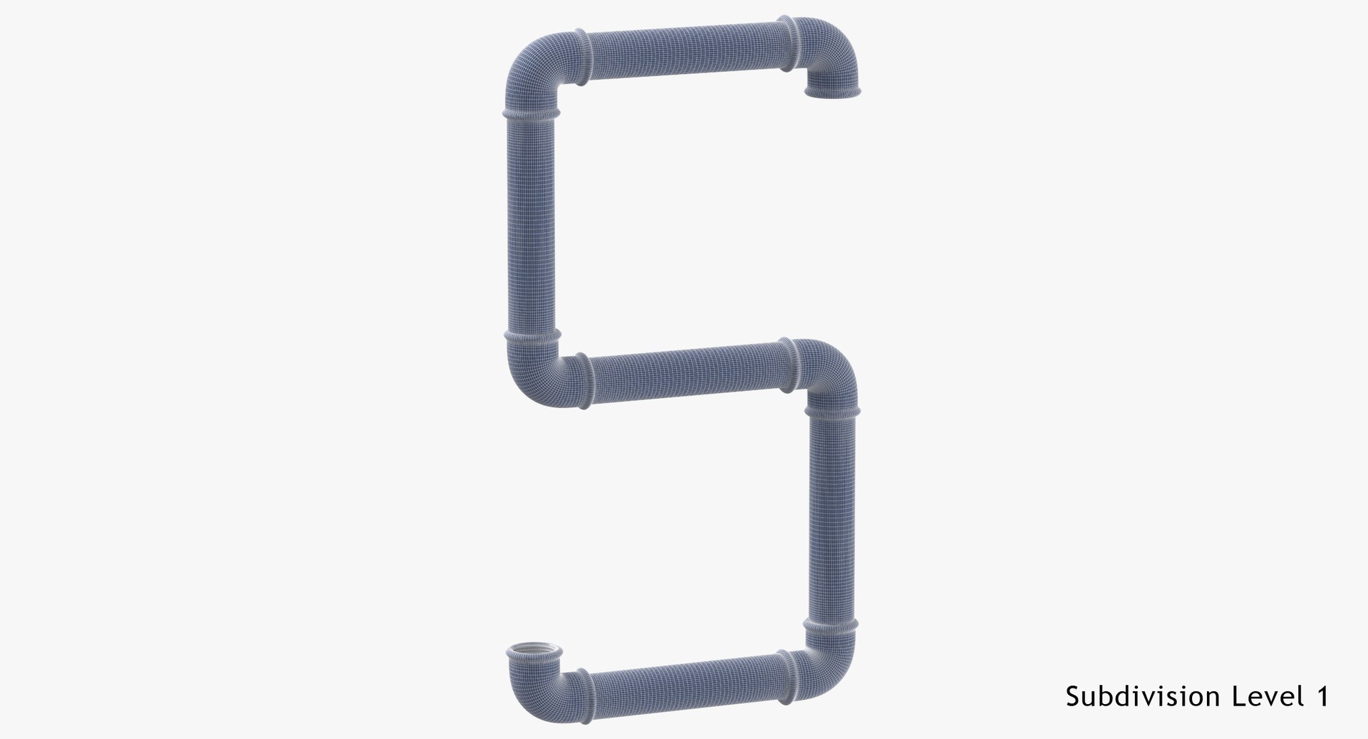 Galvanized Steel Pipe Letter 3D Model - TurboSquid 1436783