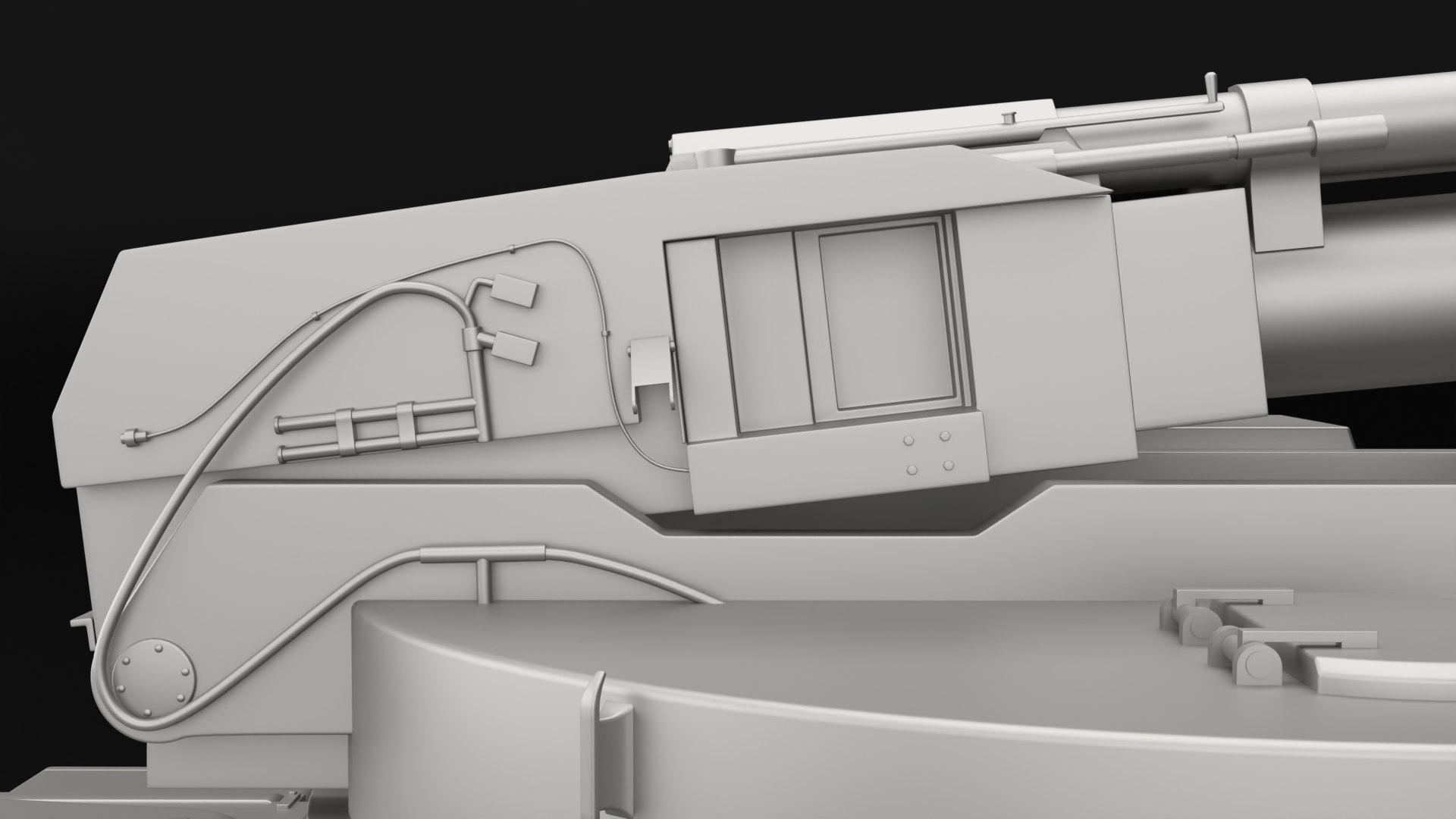 3D Object 327 Puck Self-propelled Artillery High-poly Rigged Model ...