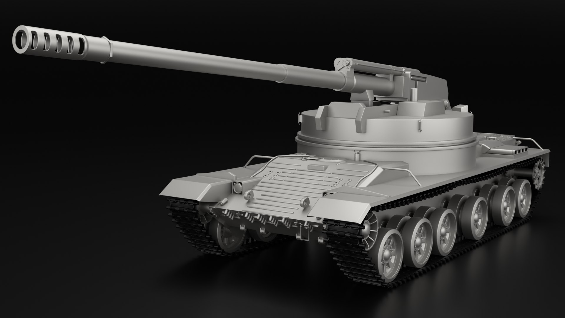 3D Object 327 Puck Self-propelled Artillery High-poly Rigged Model ...