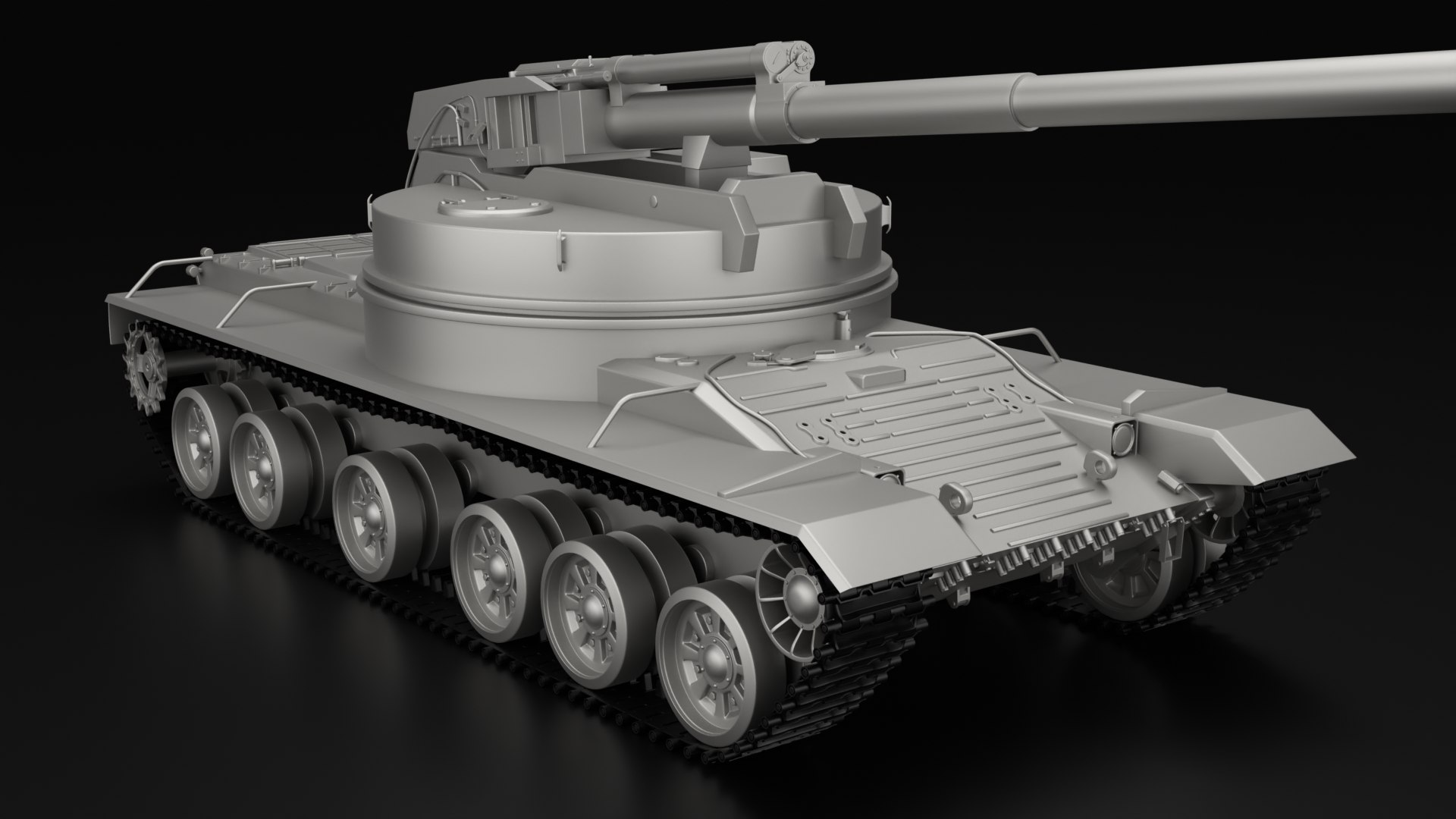 3D Object 327 Puck Self-propelled Artillery High-poly Rigged Model ...