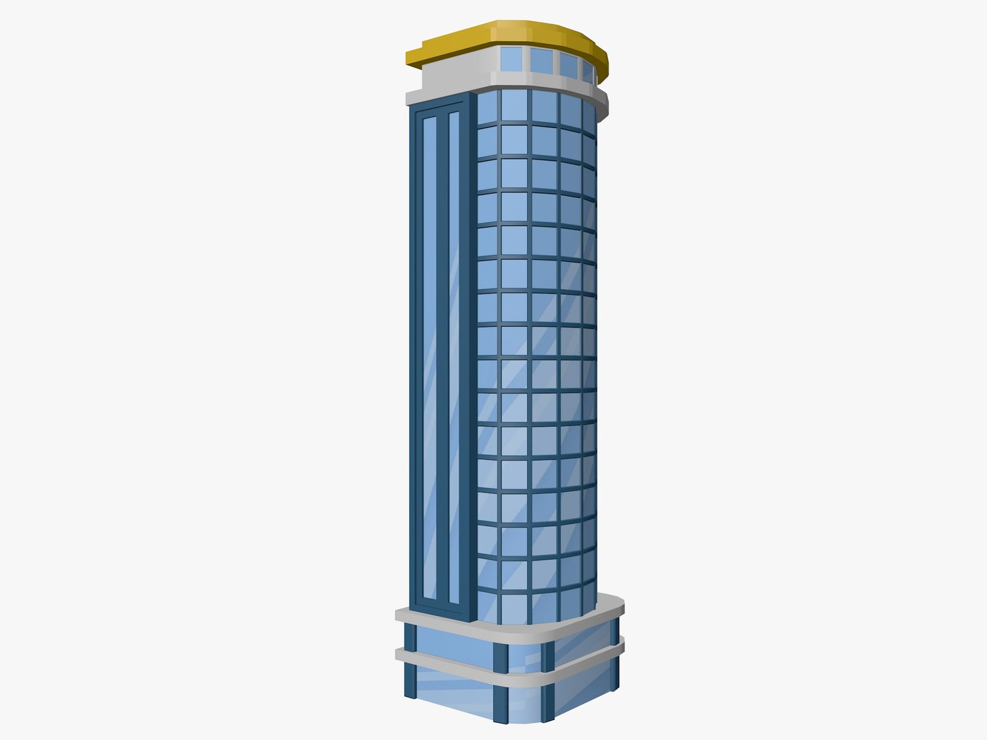 Cartoon Skyscraper Building 3 Low-poly 3D Model - TurboSquid 2254646