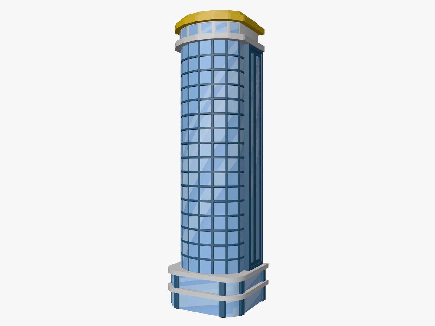 Cartoon Skyscraper Building 3 Low-poly 3D Model - TurboSquid 2254646