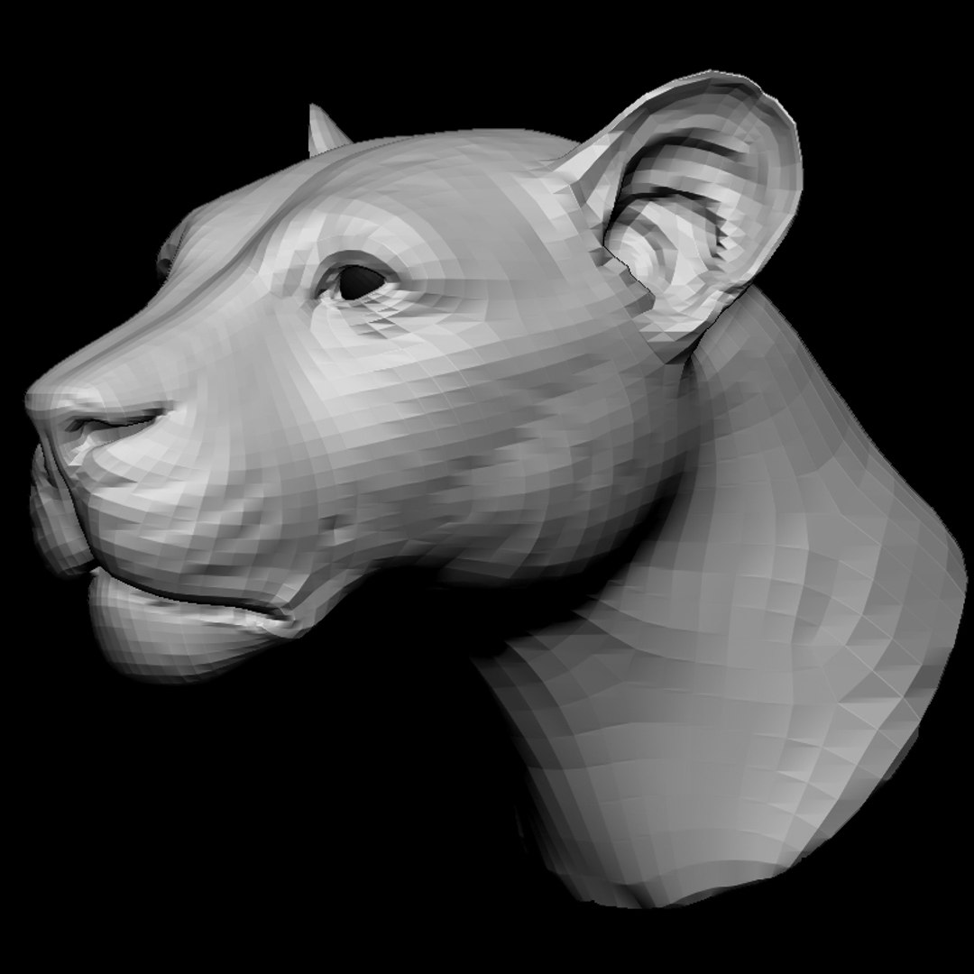 Lion Head Base Mesh Model - TurboSquid 1533892