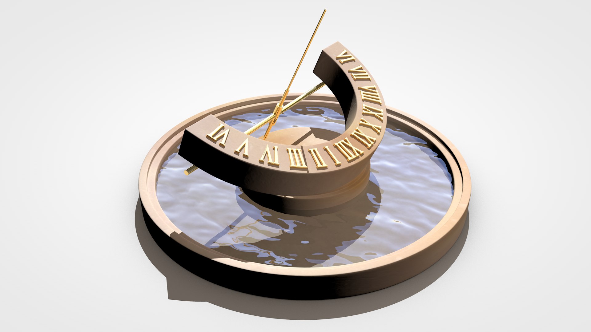 C4d Sun Dial Clock