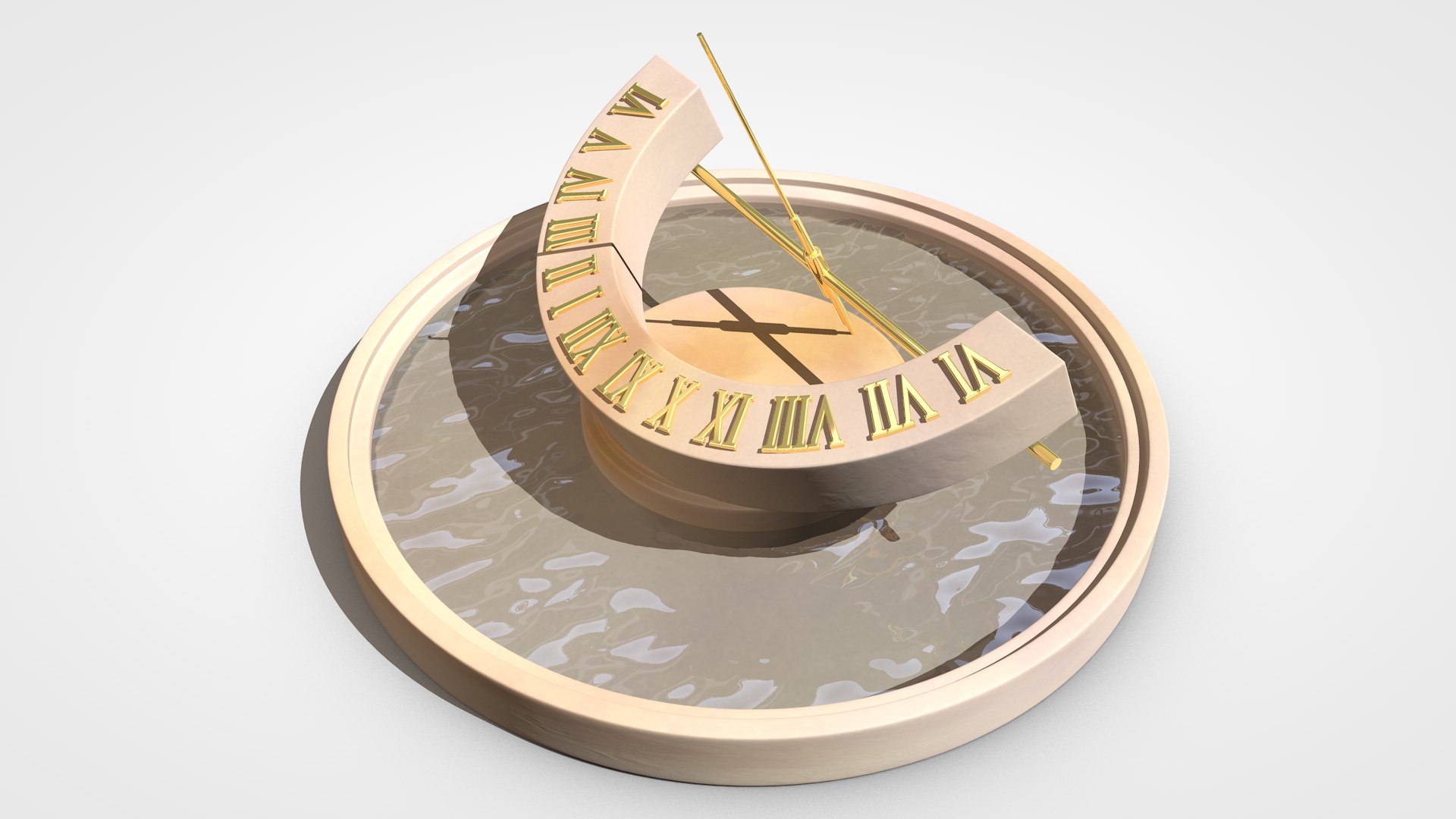 C4d Sun Dial Clock