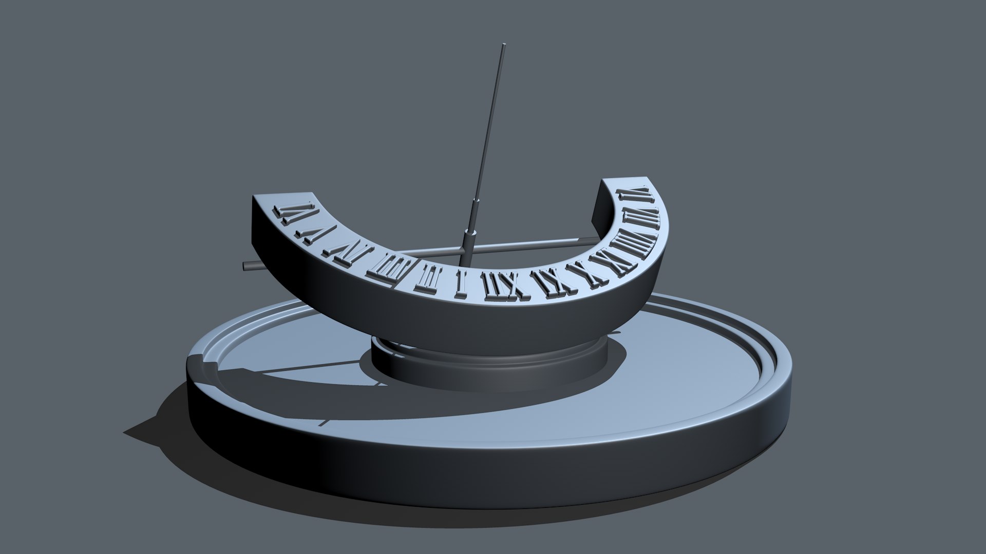 C4d Sun Dial Clock