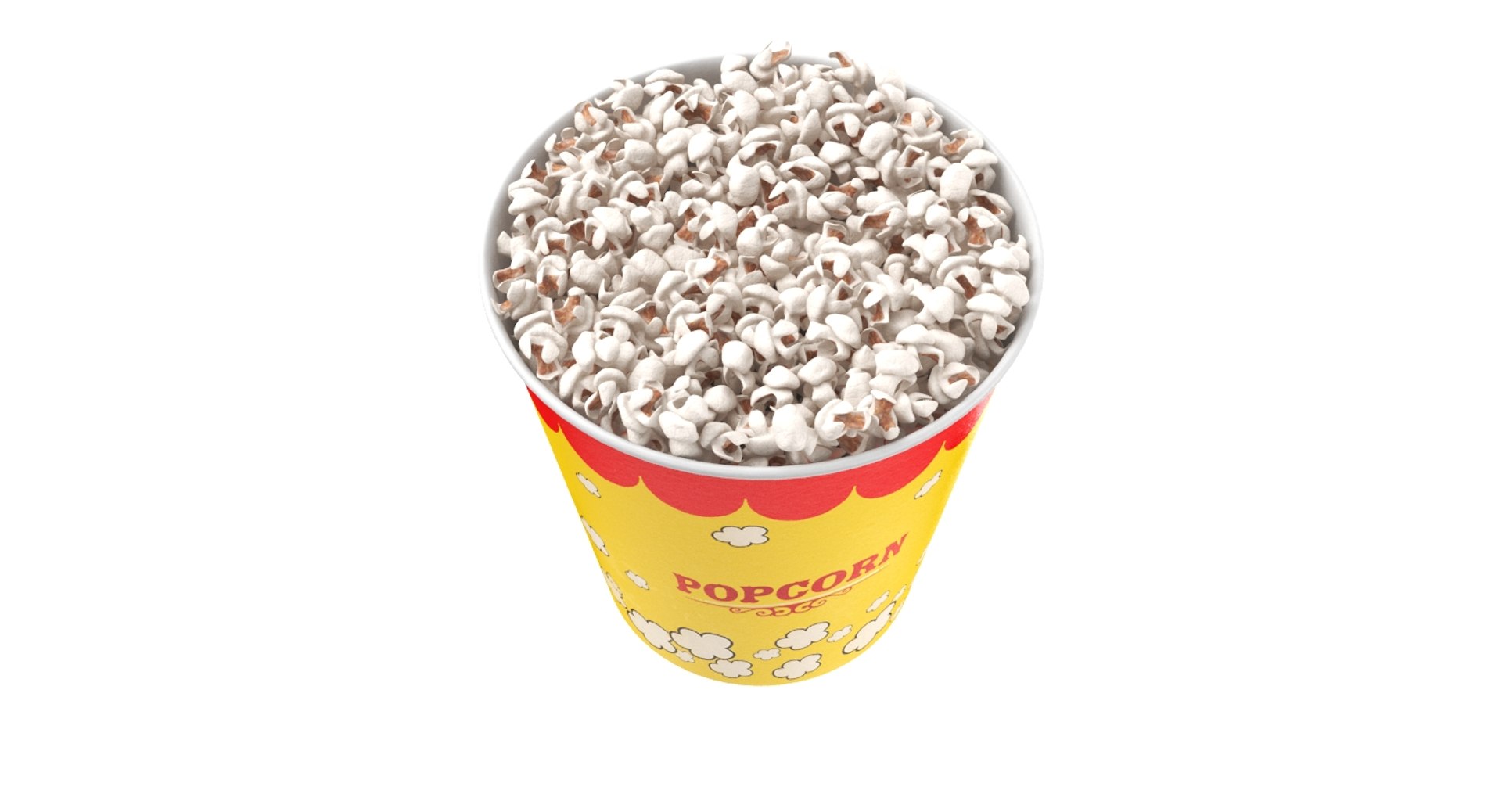 3D Real Popcorn Cup Corn - TurboSquid 1389305
