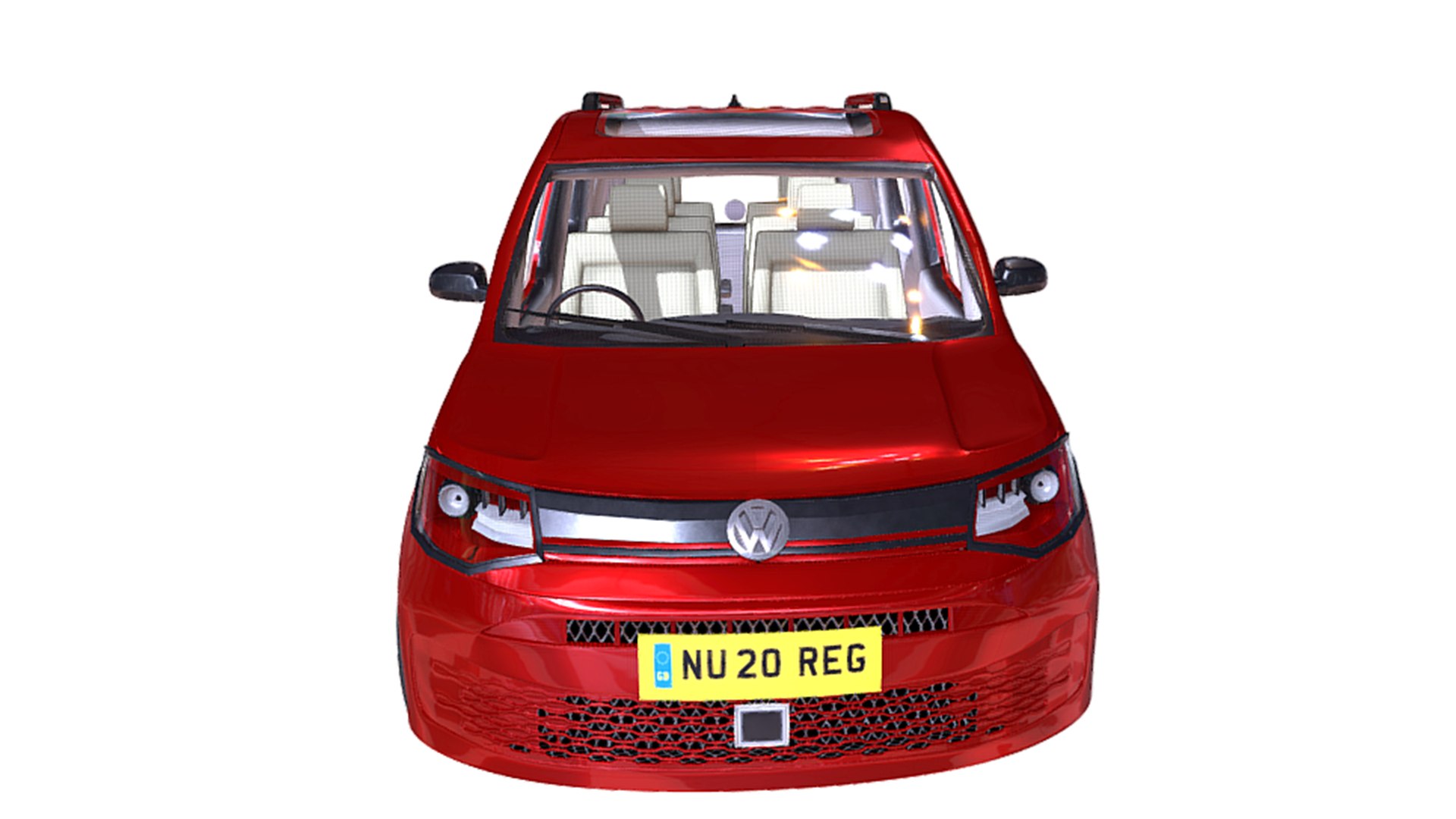 3D Model Red Van Volkswagen Caddy 2021 - TurboSquid 2149365