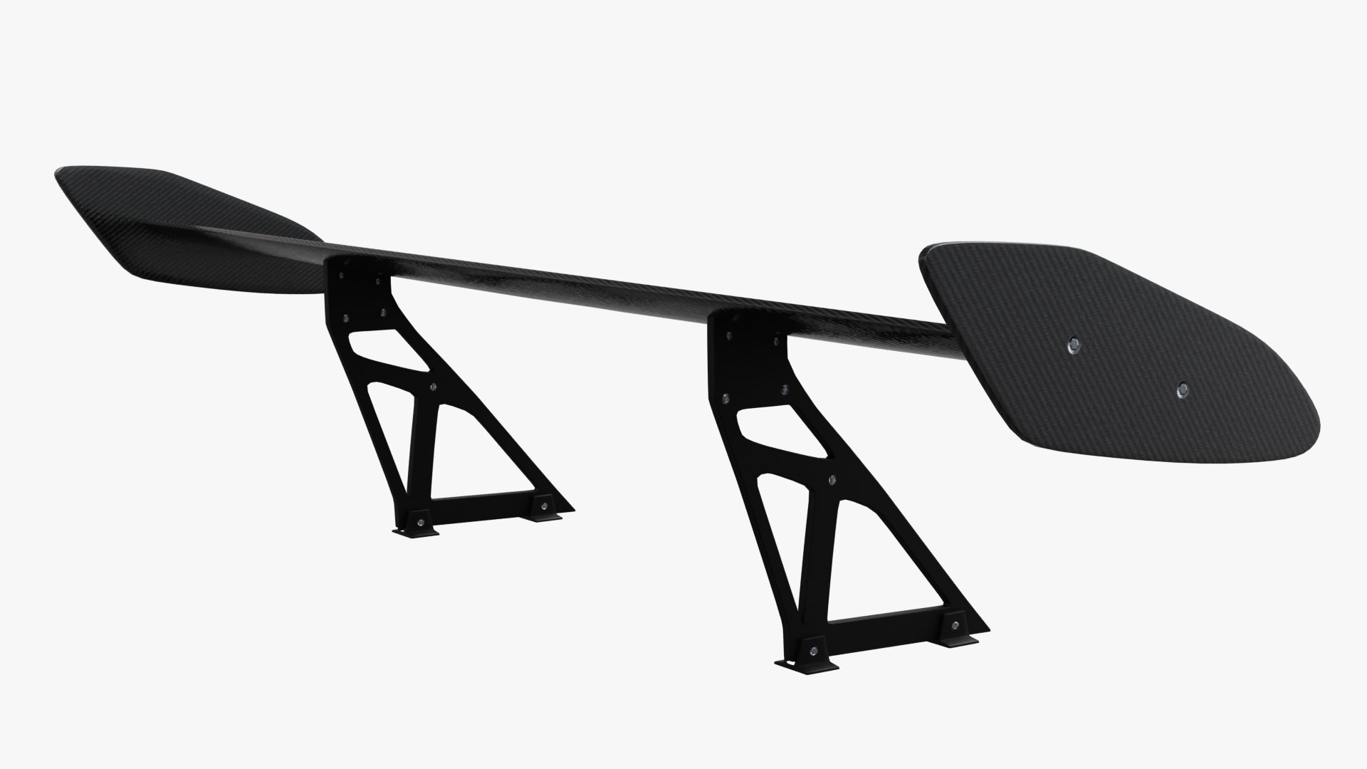 Car Spoiler With Metal And Carbon Fiber Materials 3D - TurboSquid 1926123