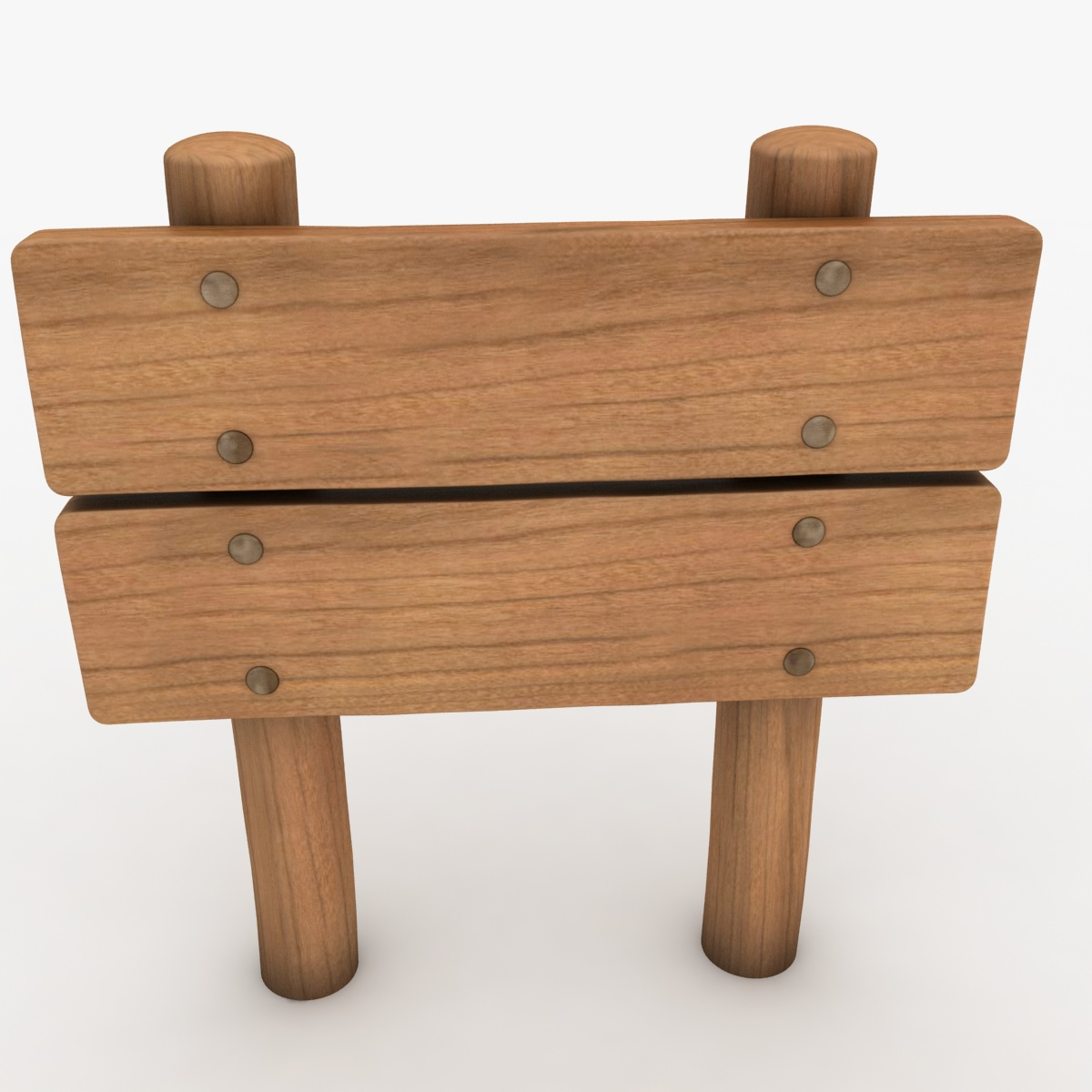 3d realistic wooden signboard 02 model