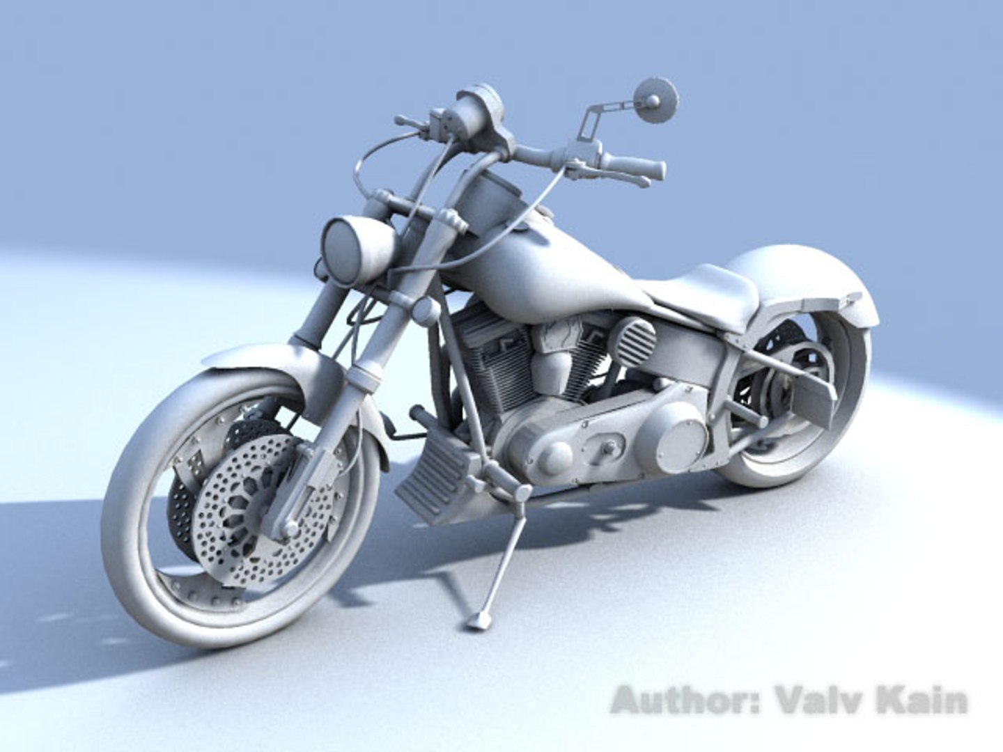 Motocycle Chopper 3d Model
