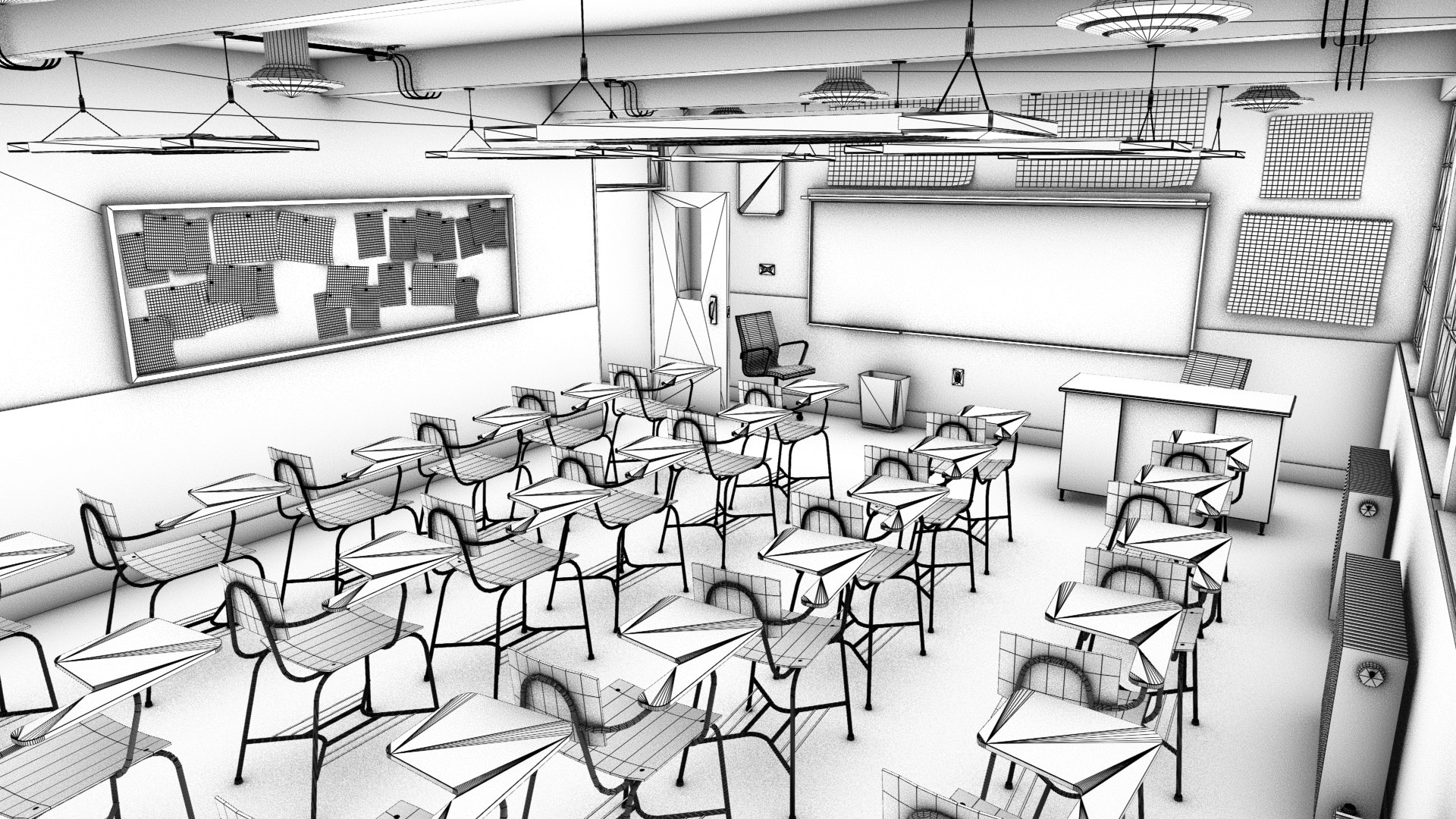 School Classroom 3D Model - TurboSquid 1342800