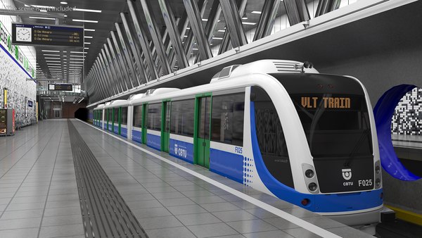 modelo 3d Tren VLT aparejado - TurboSquid 1858602