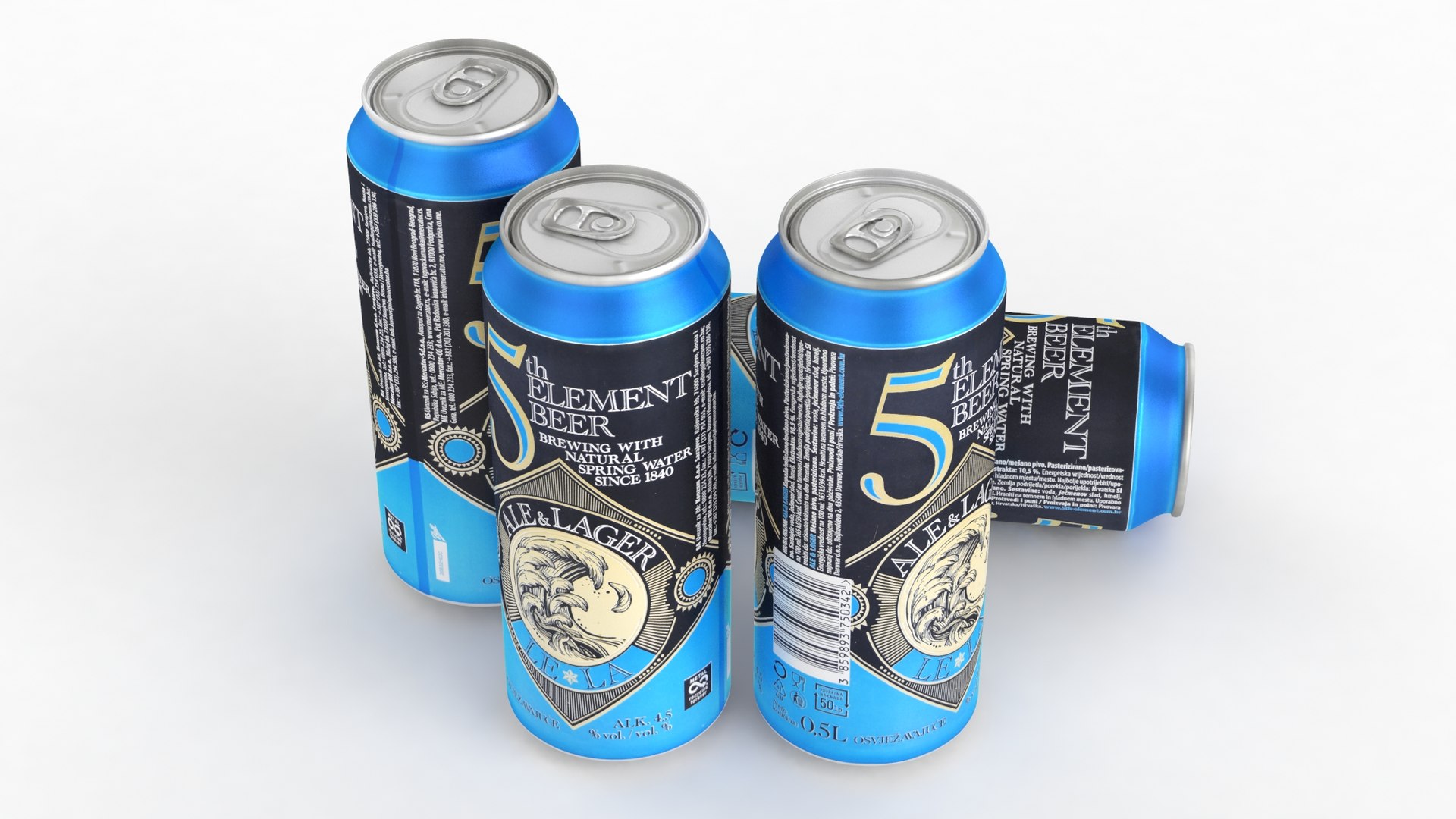 3D Beer Can 5th Element Ale And Lager 500ml 2024 - TurboSquid 2276197