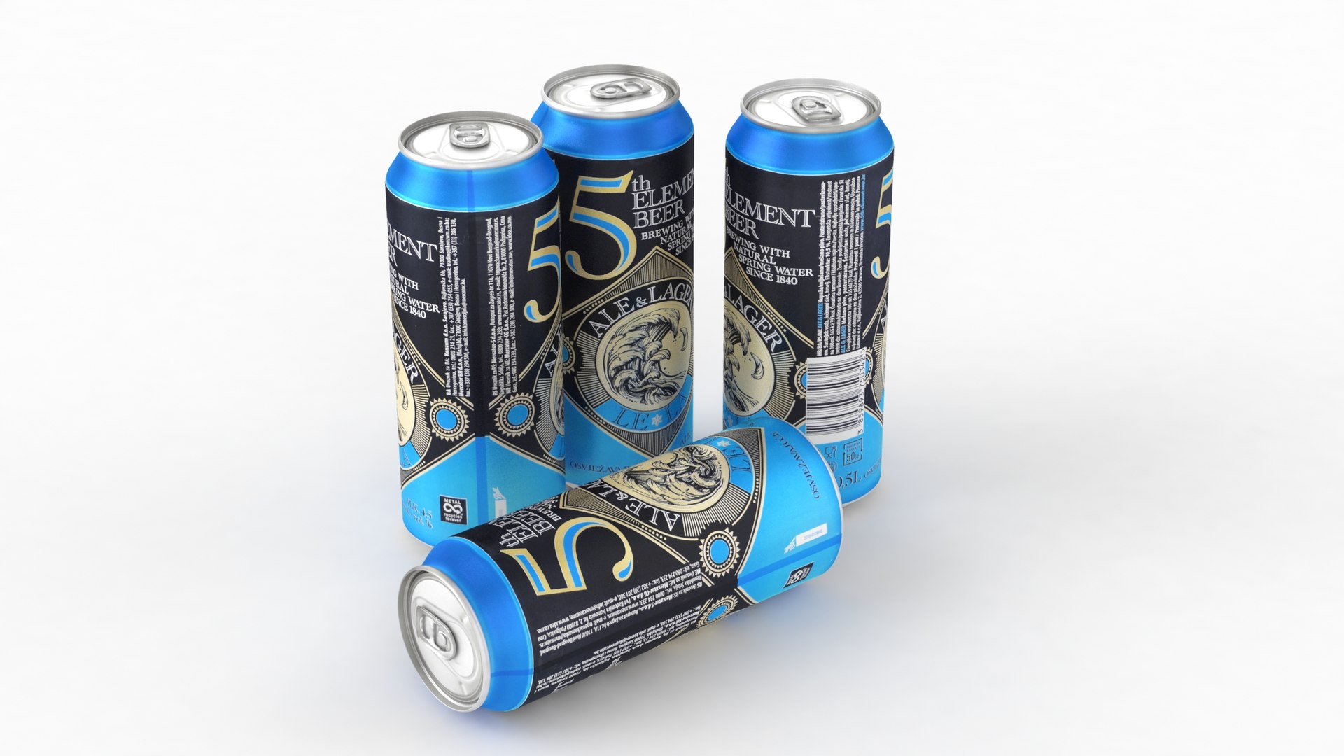 3D Beer Can 5th Element Ale And Lager 500ml 2024 - TurboSquid 2276197