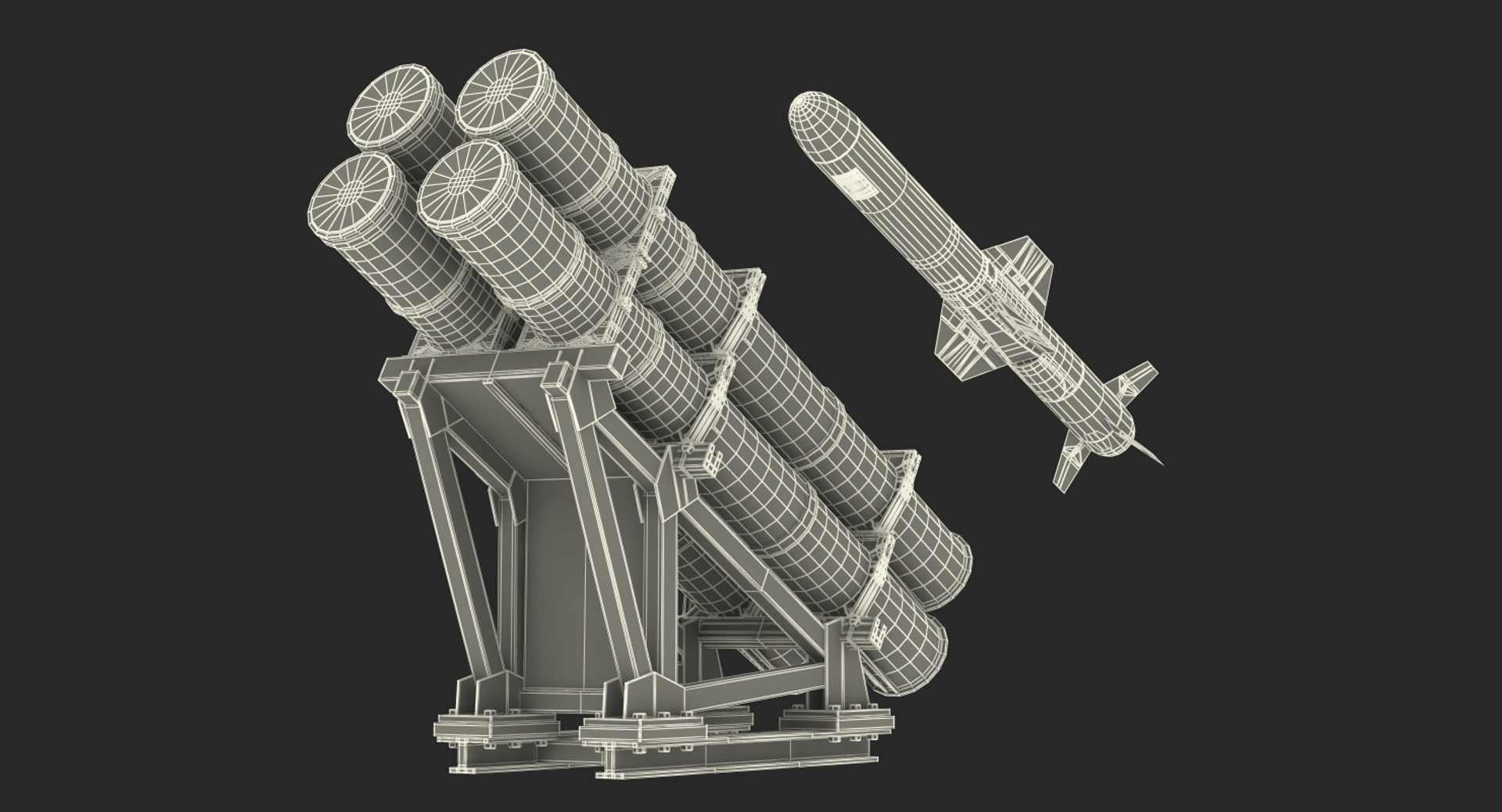 3D Mk 141 Missile Launching - TurboSquid 1394299