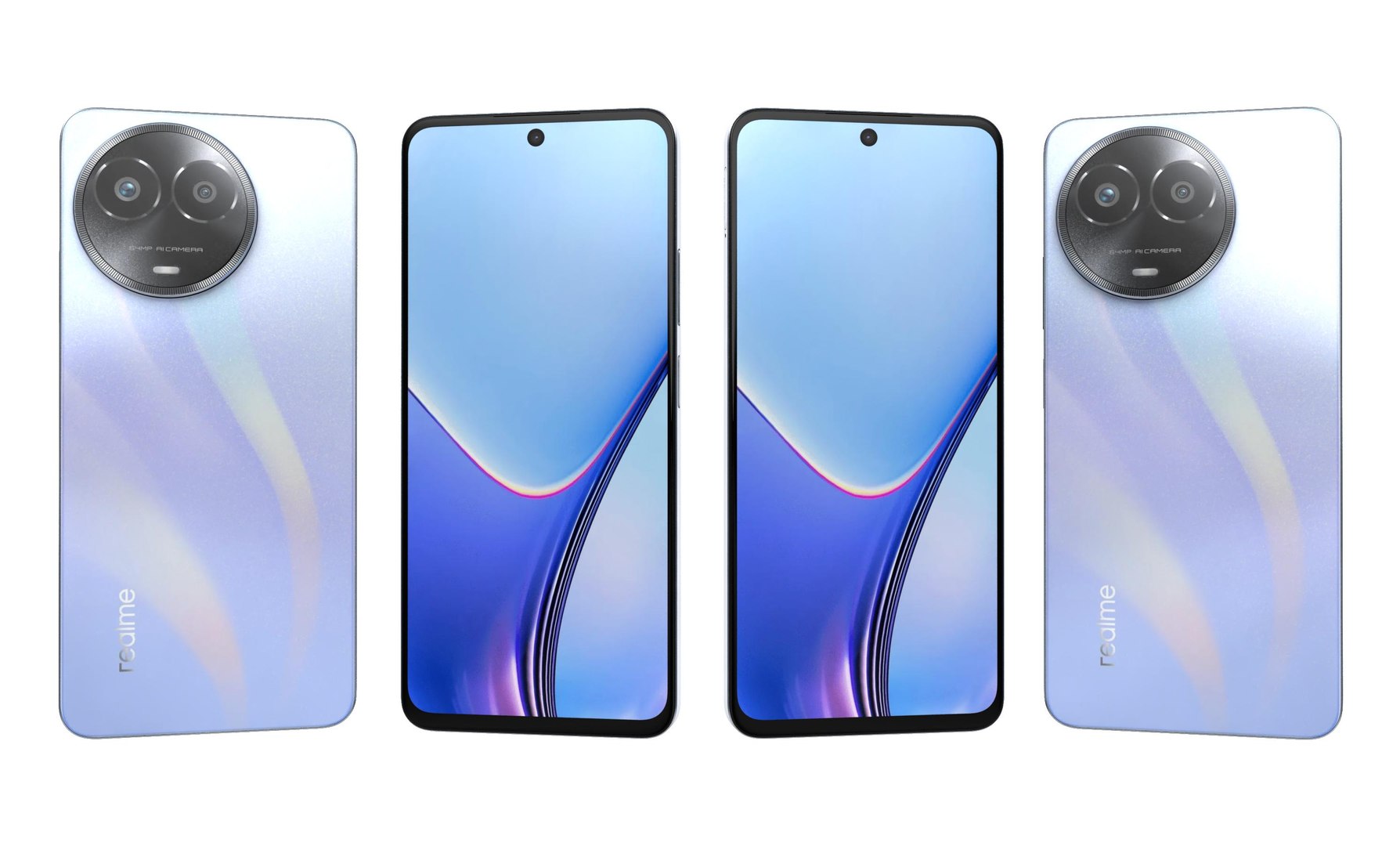 Realme V50s Blue 3D model - TurboSquid 2167158