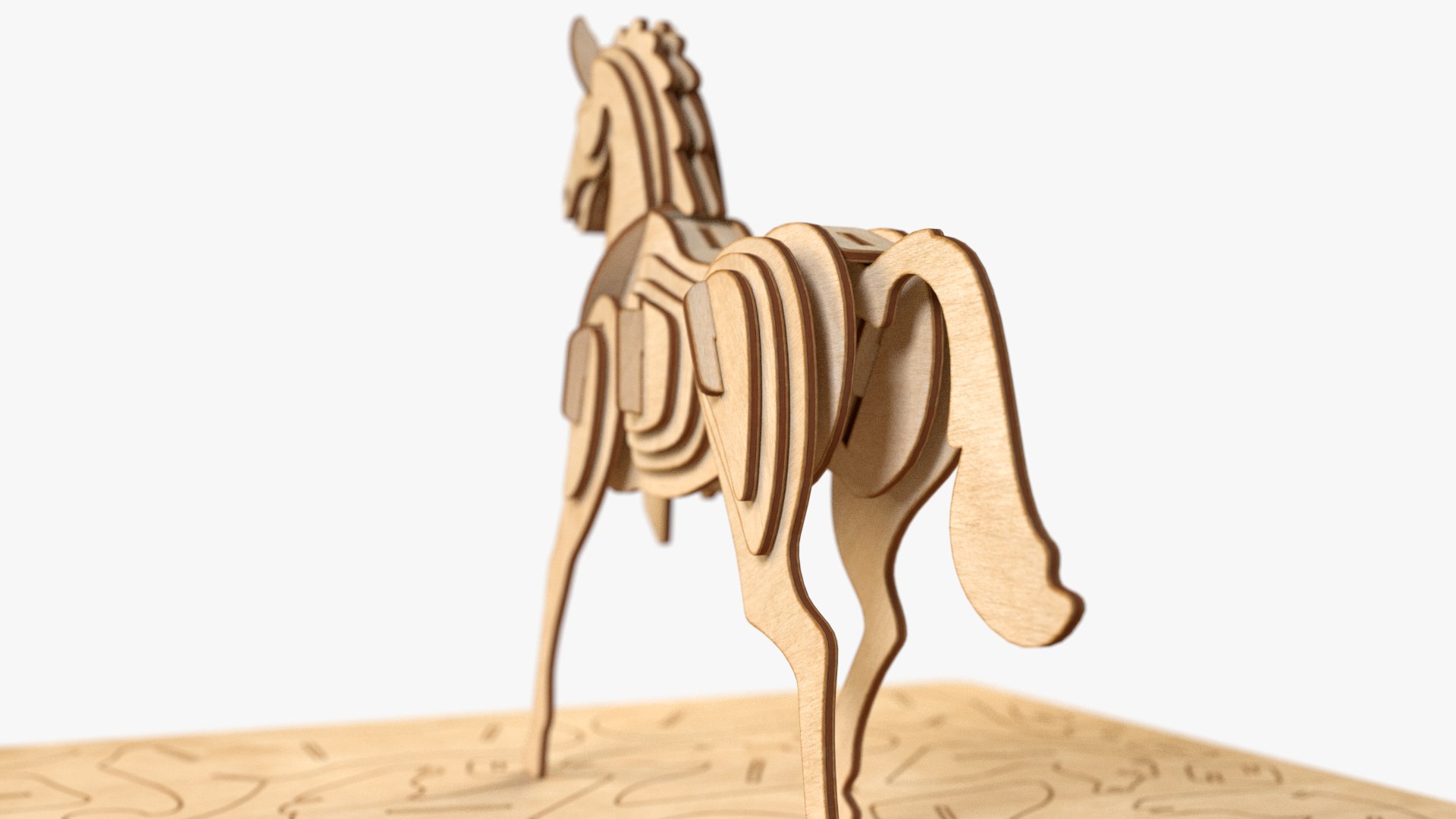 Horse Laser Cut 3D - TurboSquid 1448571