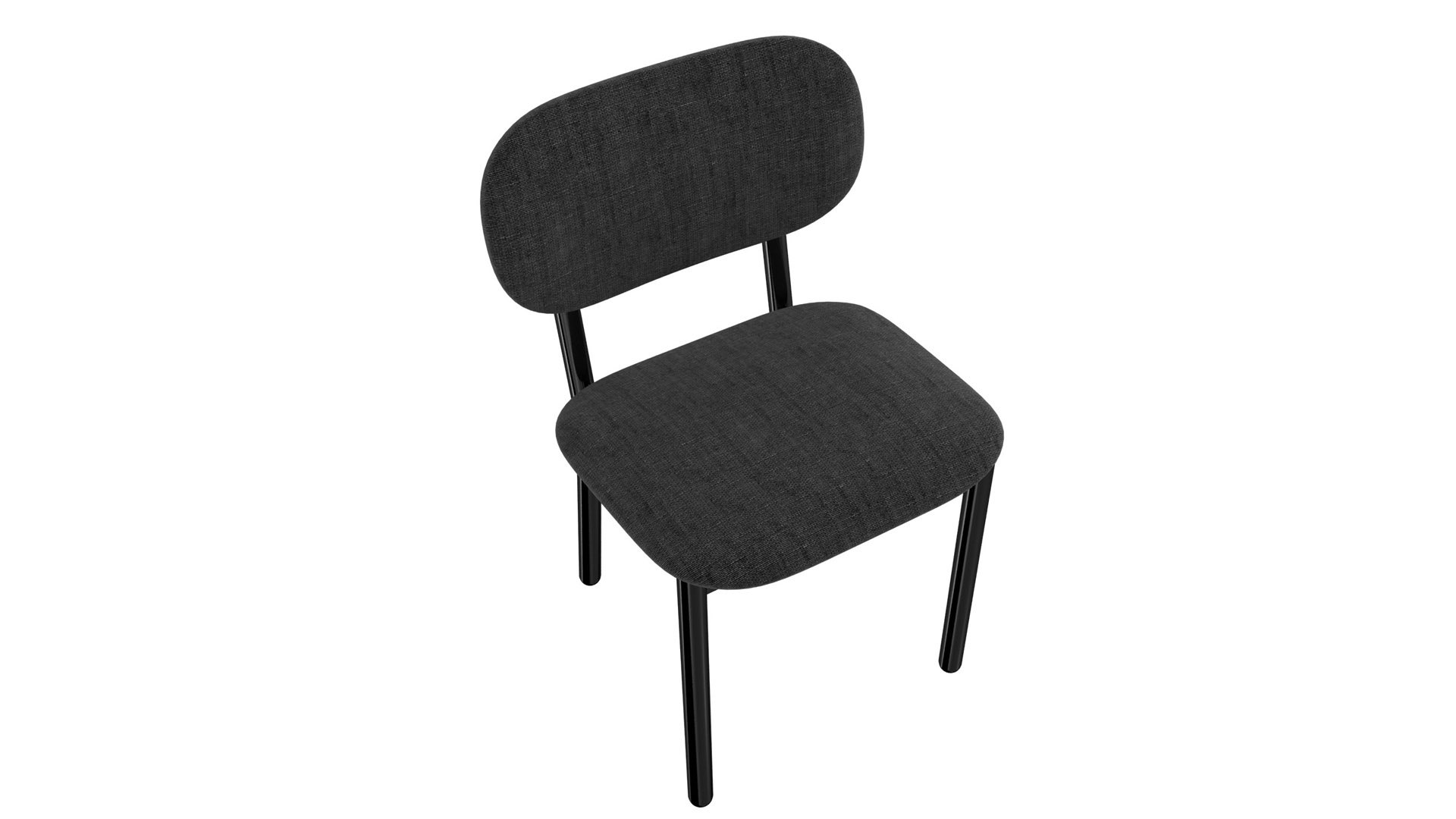 Grand Rapids Chair Ferdinand Black Chair 3D Model - TurboSquid 2050986
