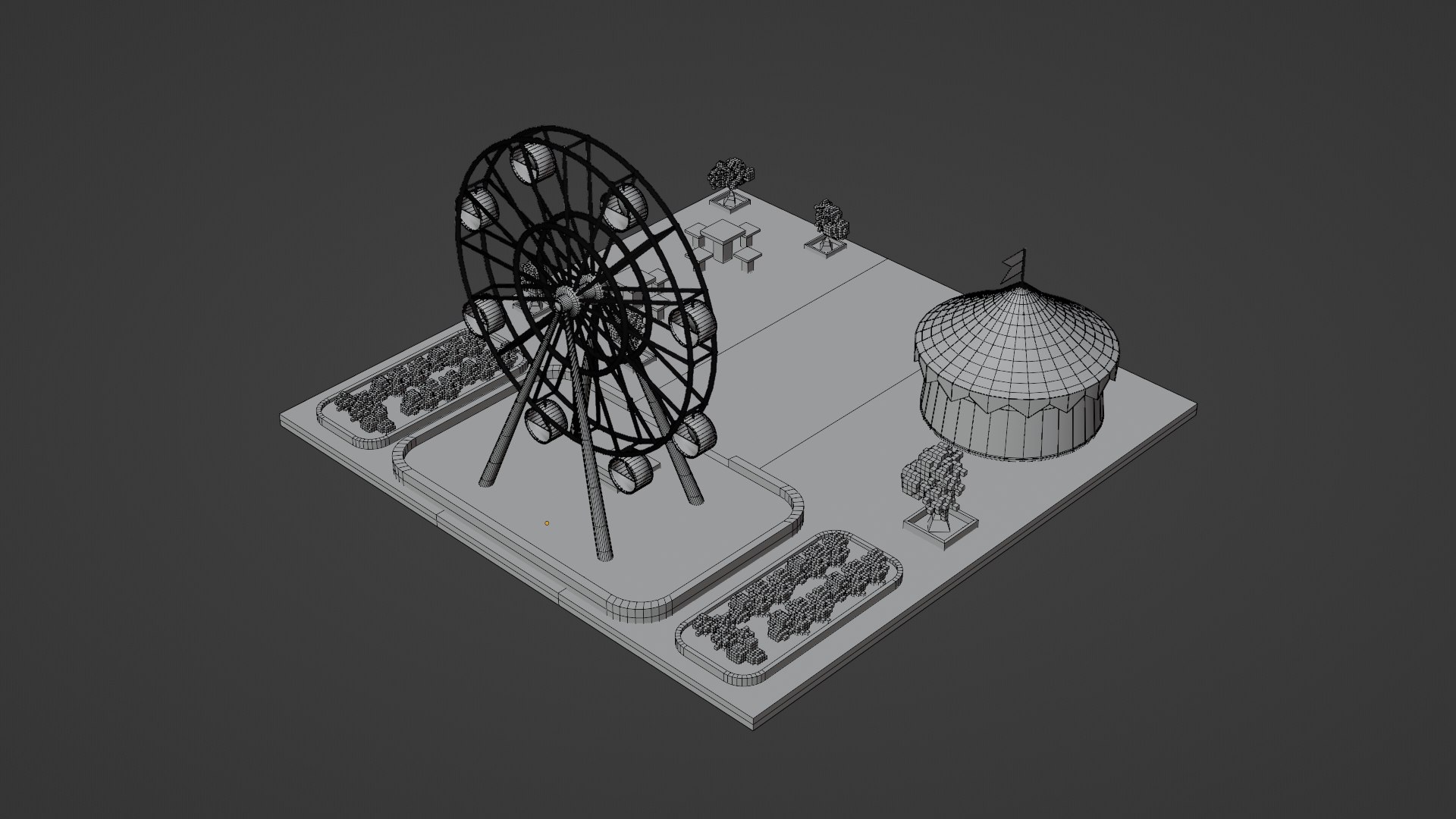 Isometric Ferris Wheel Environment 3D Model 3D - TurboSquid 2054620