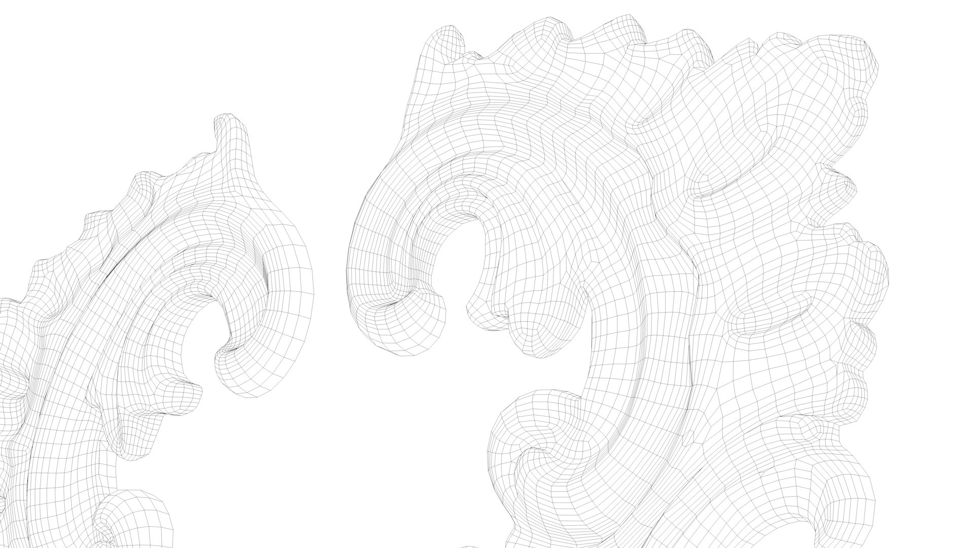 3D Plaster Decorative Bow DS384 - TurboSquid 2384941