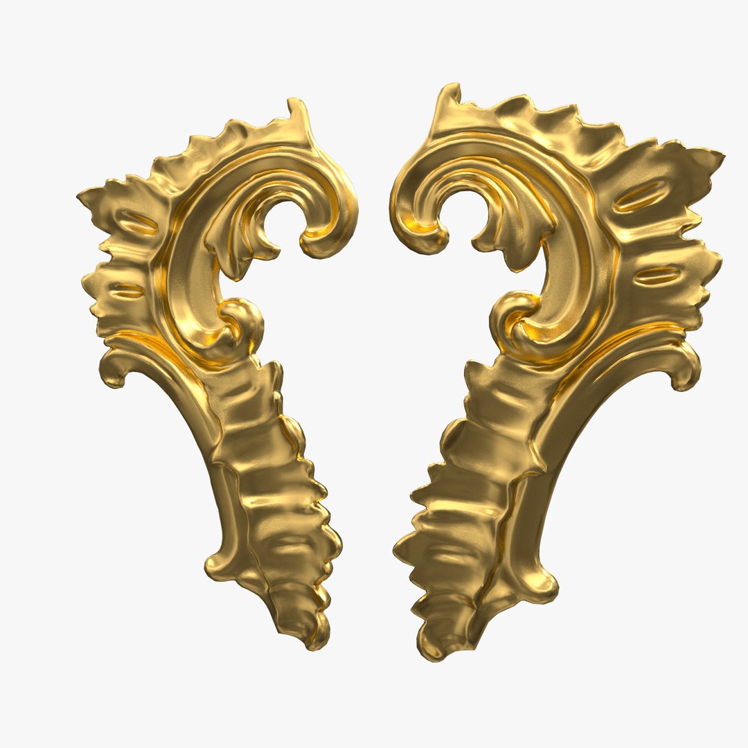 3D Plaster Decorative Bow DS384 - TurboSquid 2384941