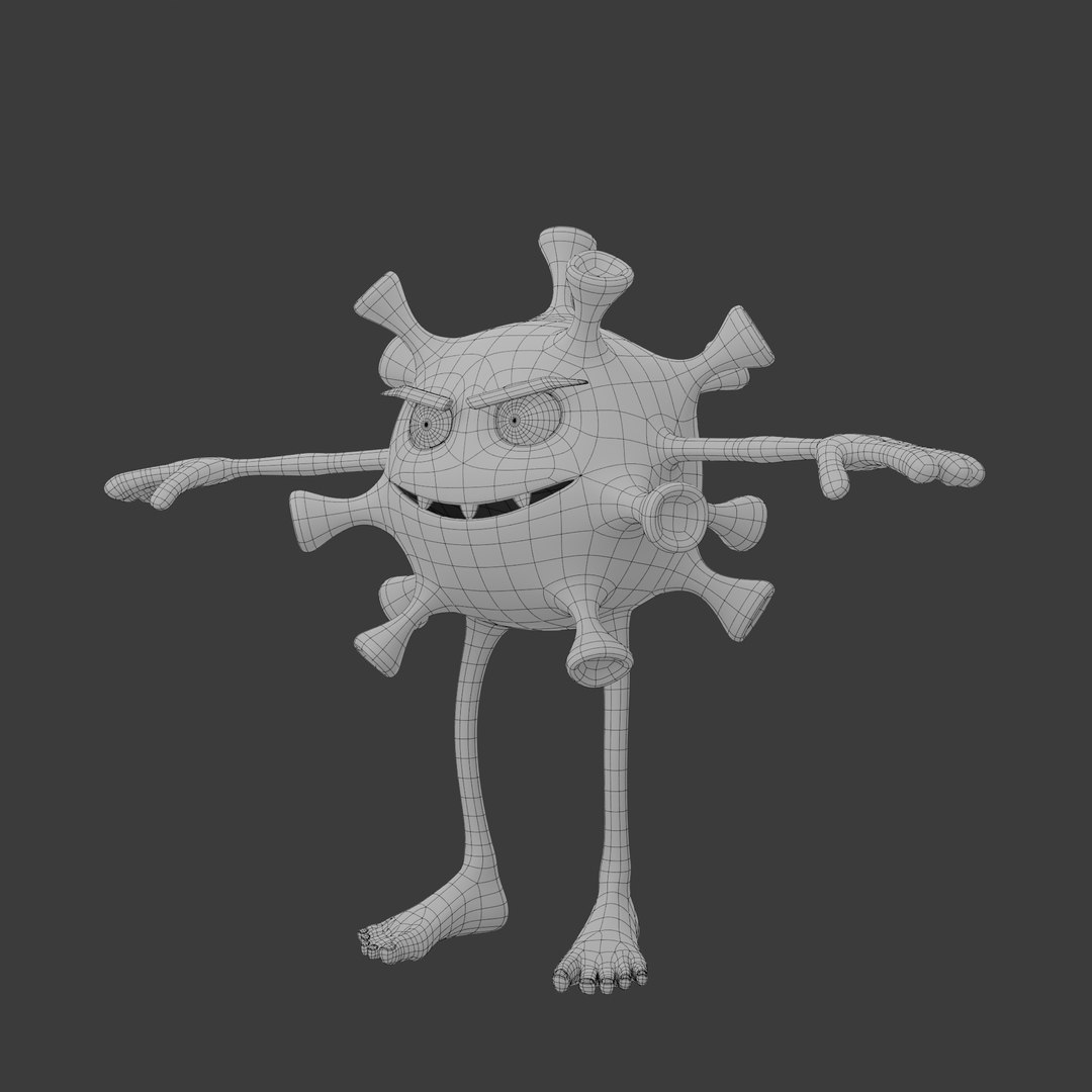 3D Virus Cartoon Model - TurboSquid 2317124